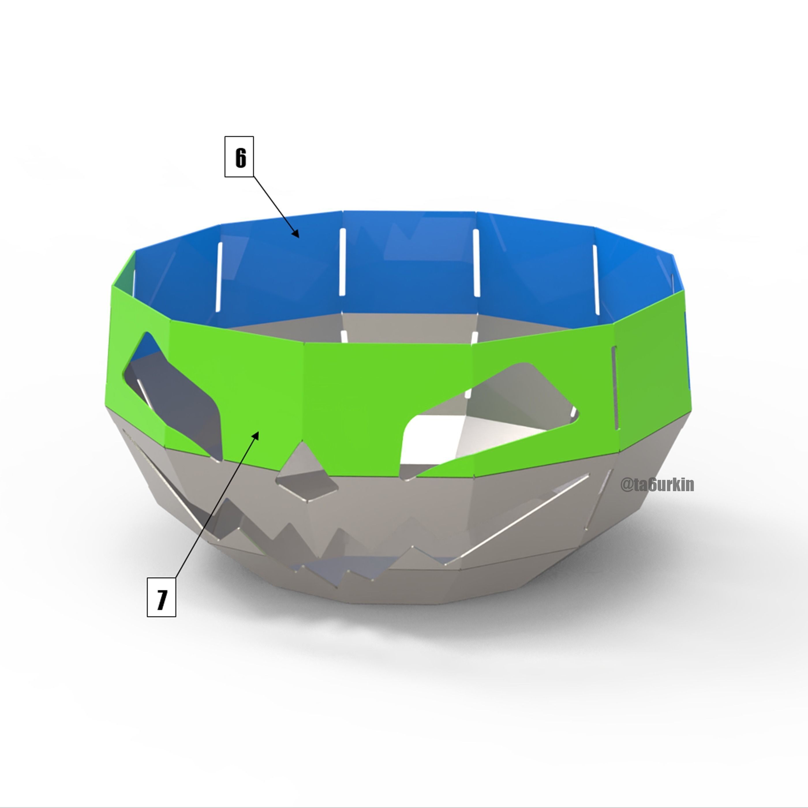 Welding Project Plans Drawings Fire Pit Halloween DXF PDF 3D model ...