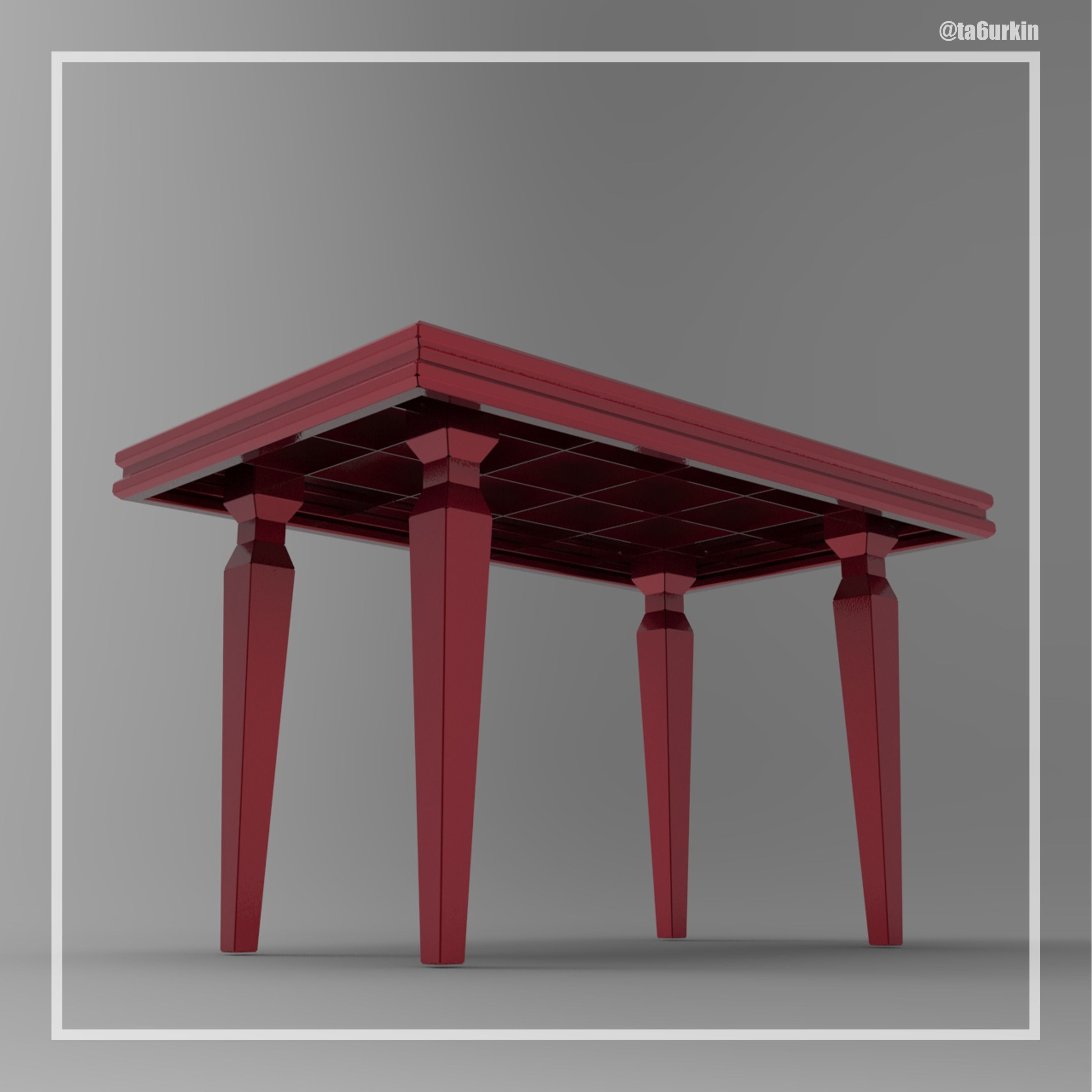 Welding Project Plans Drawings Classic Table DXF PDF 3D model | CGTrader