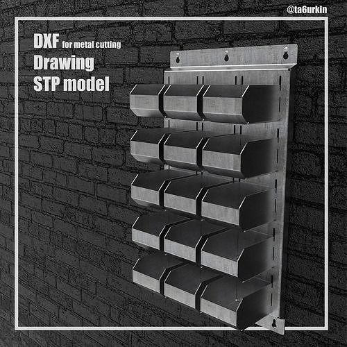 Sheet Metal Plans Drawings Wall Shelf 1 DXF PDF 3D model | CGTrader