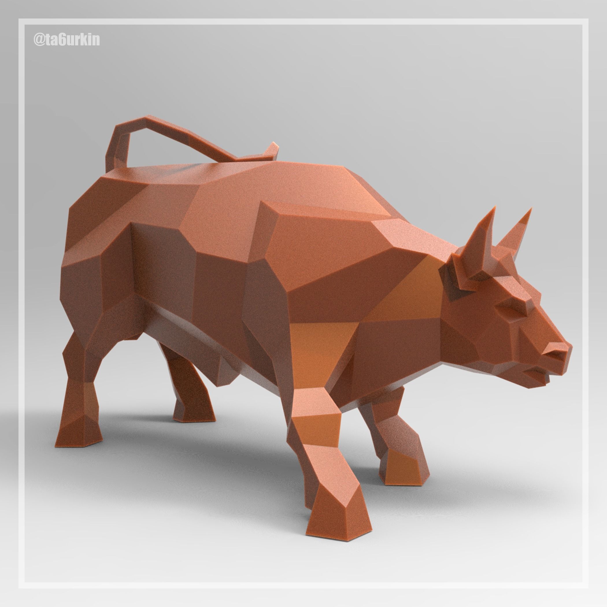 Welding Project Plans Drawings Charging Bull DXF PDF 3D model | CGTrader