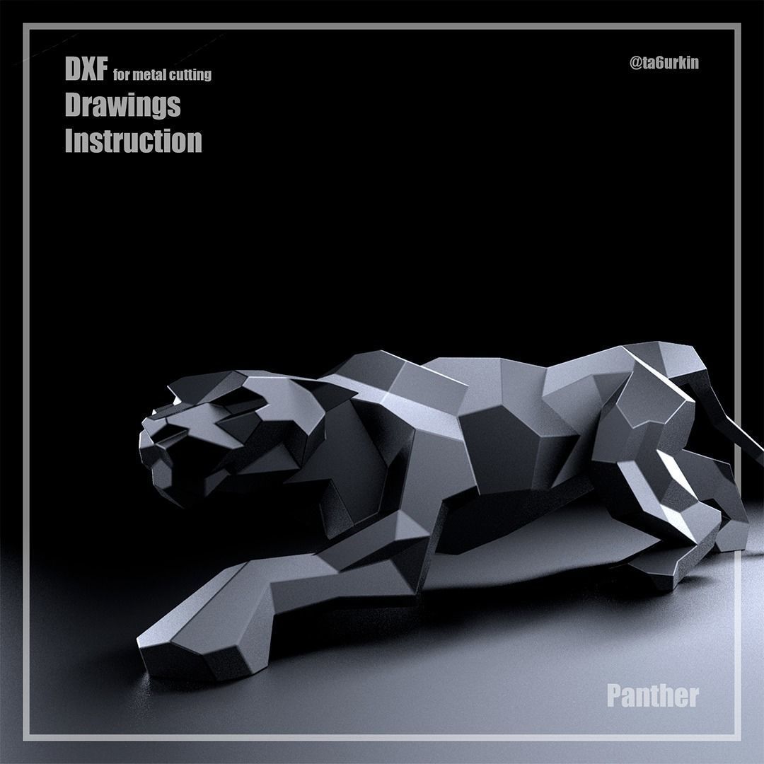 Welding Project Plans Drawings Panther DXF PDF 3D model | CGTrader