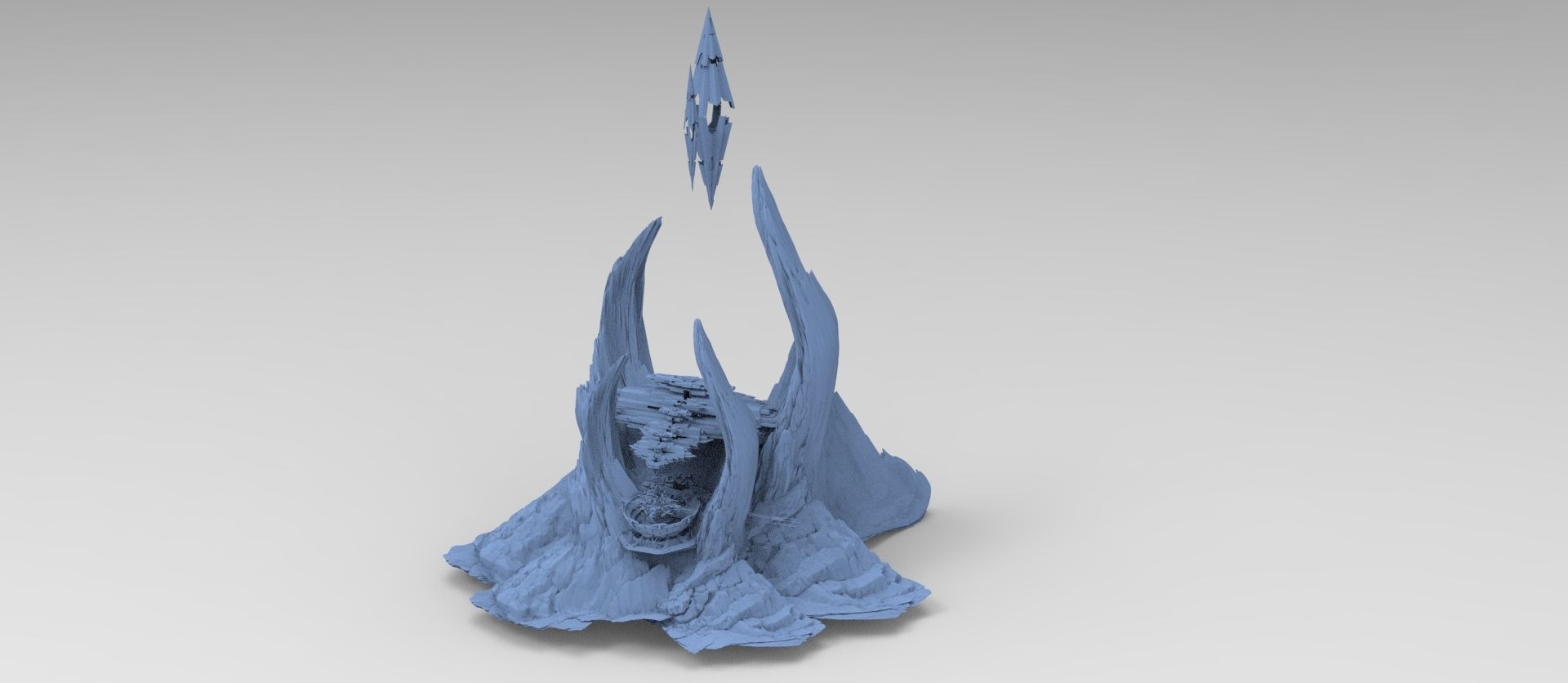 Crystal Light moon Shard Rock stone 3D model | CGTrader