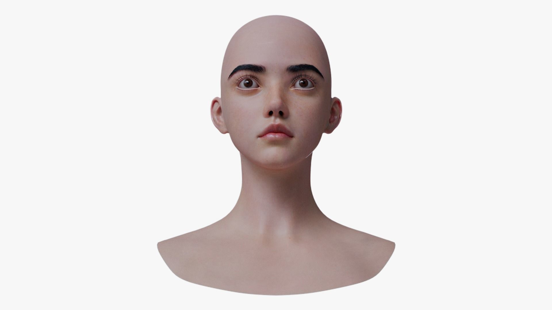 Asian Female Head Base Mesh Metahuman Topology v4 3D model | CGTrader