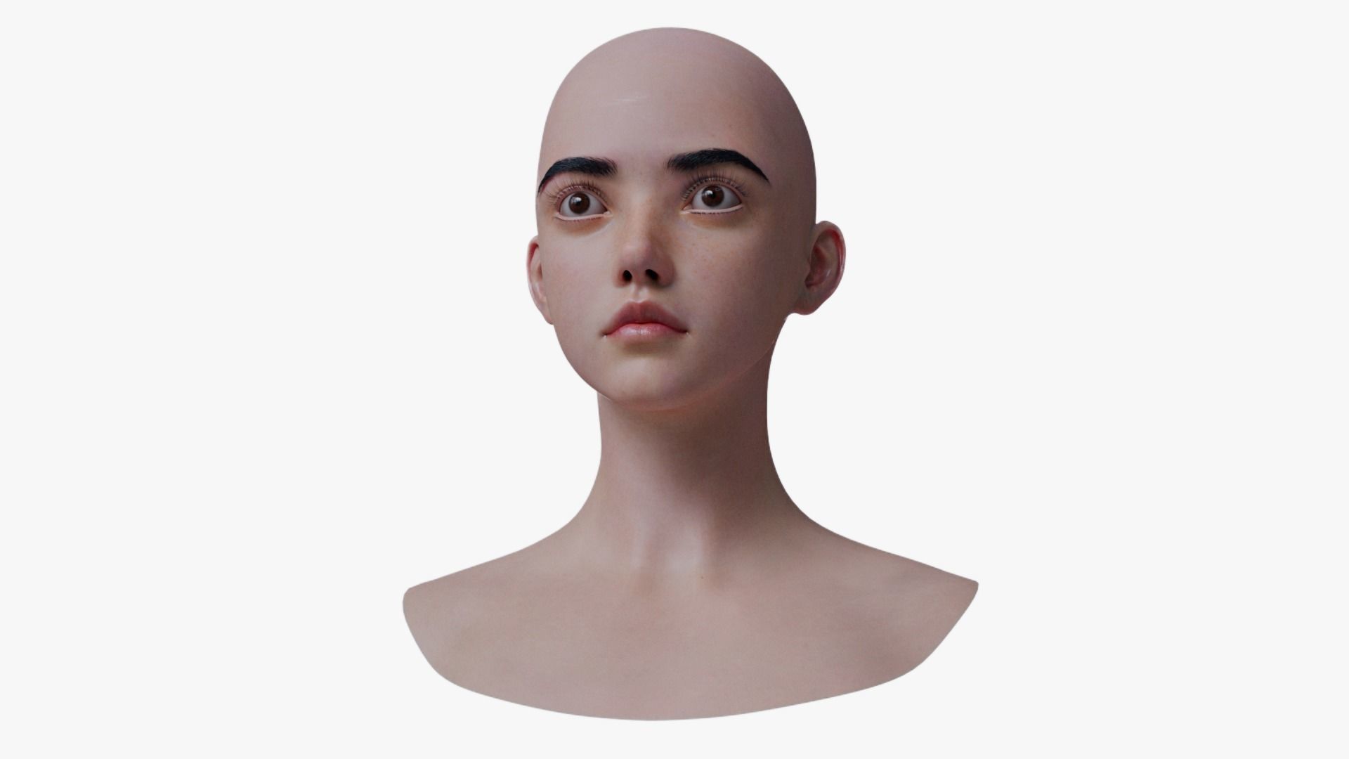 Asian Female Head Base Mesh Metahuman Topology v4 3D model | CGTrader
