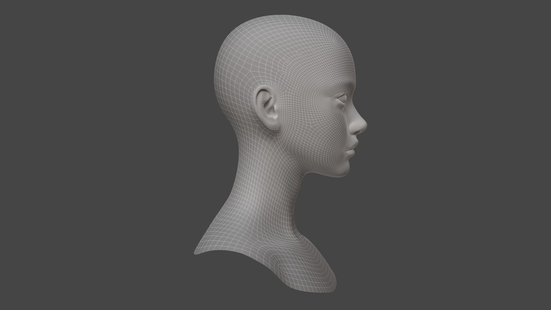 Asian Female Head Base Mesh Metahuman Topology v4 3D model | CGTrader