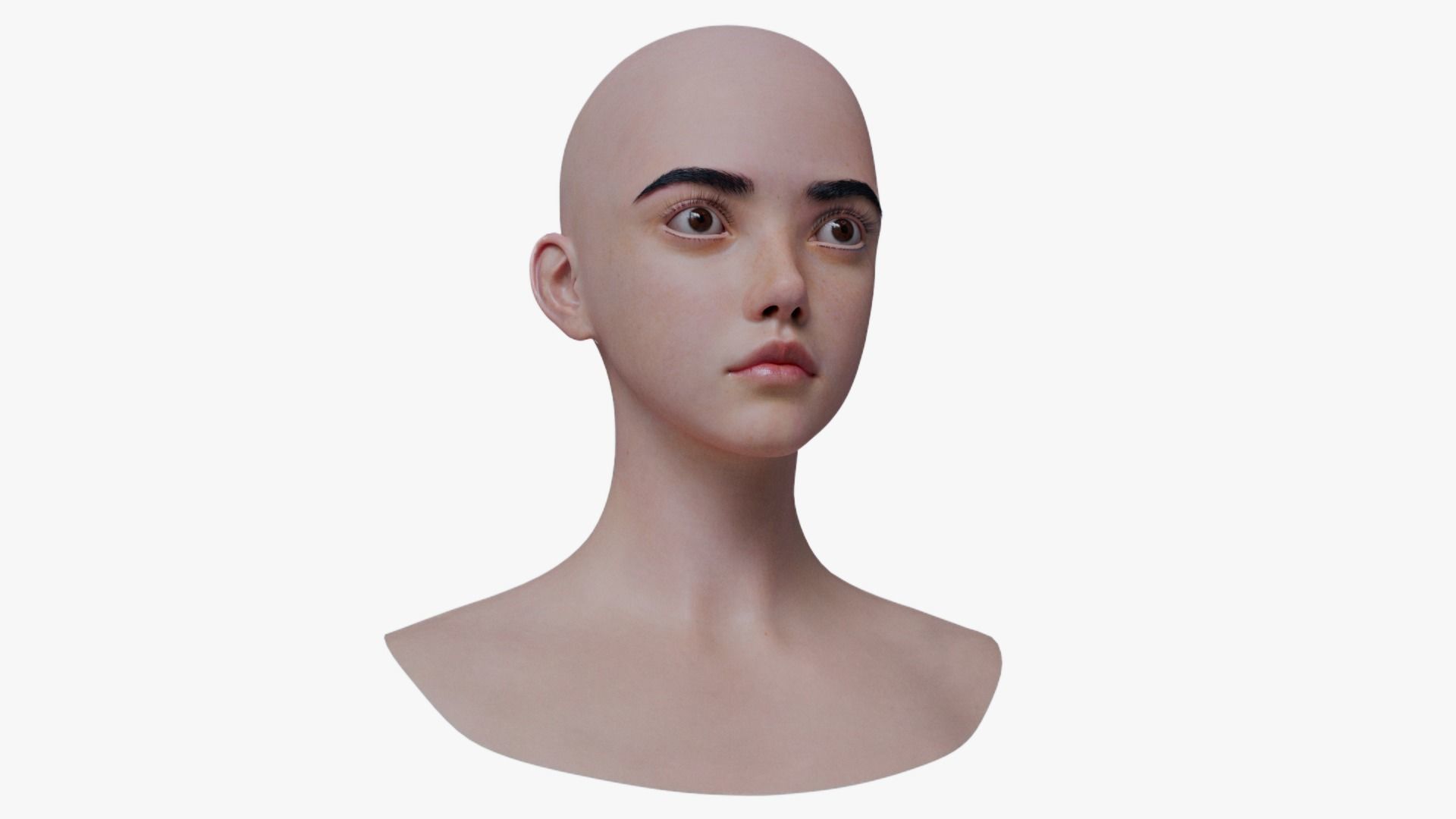 Asian Female Head Base Mesh Metahuman Topology v4 3D model | CGTrader