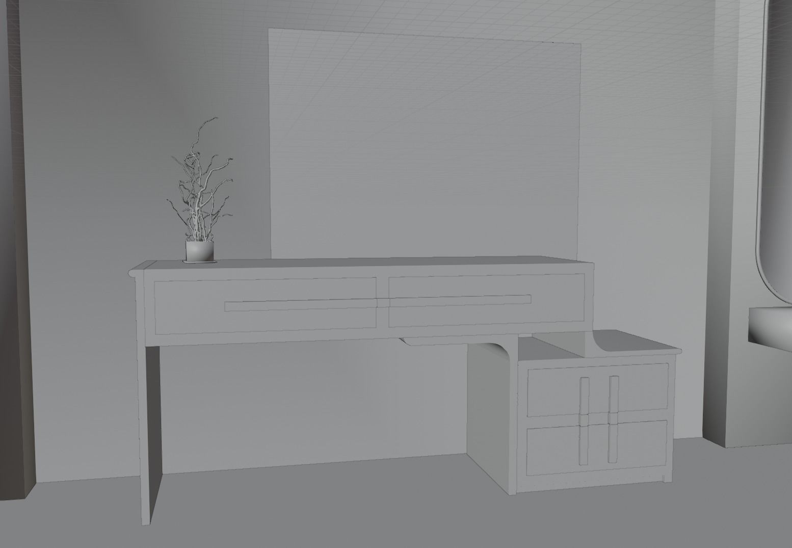 wooden dressing table inspired by ancient Egyptian furniture free 3D ...