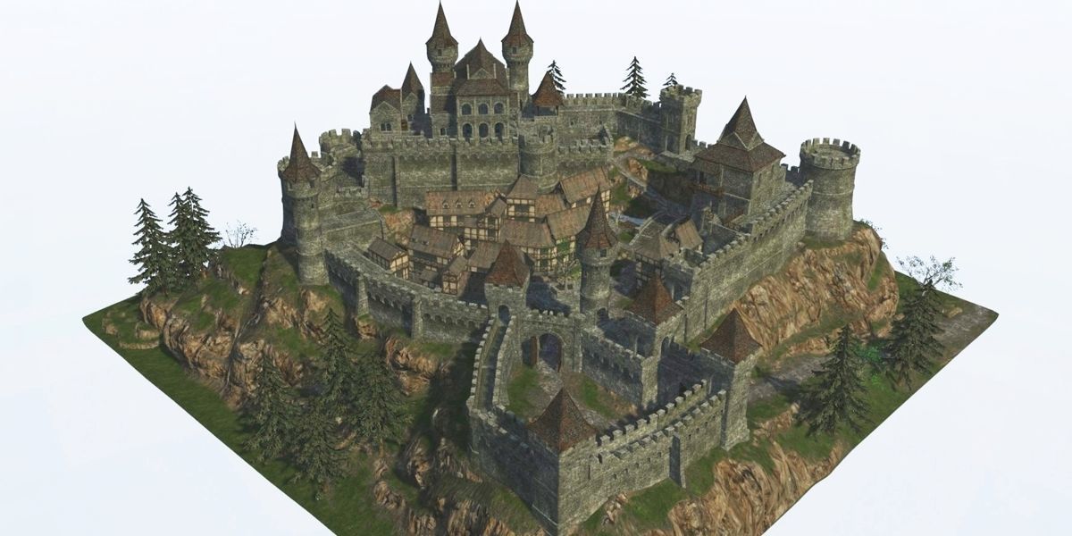 3D model Game-ready medieval castle VR / AR / low-poly | CGTrader