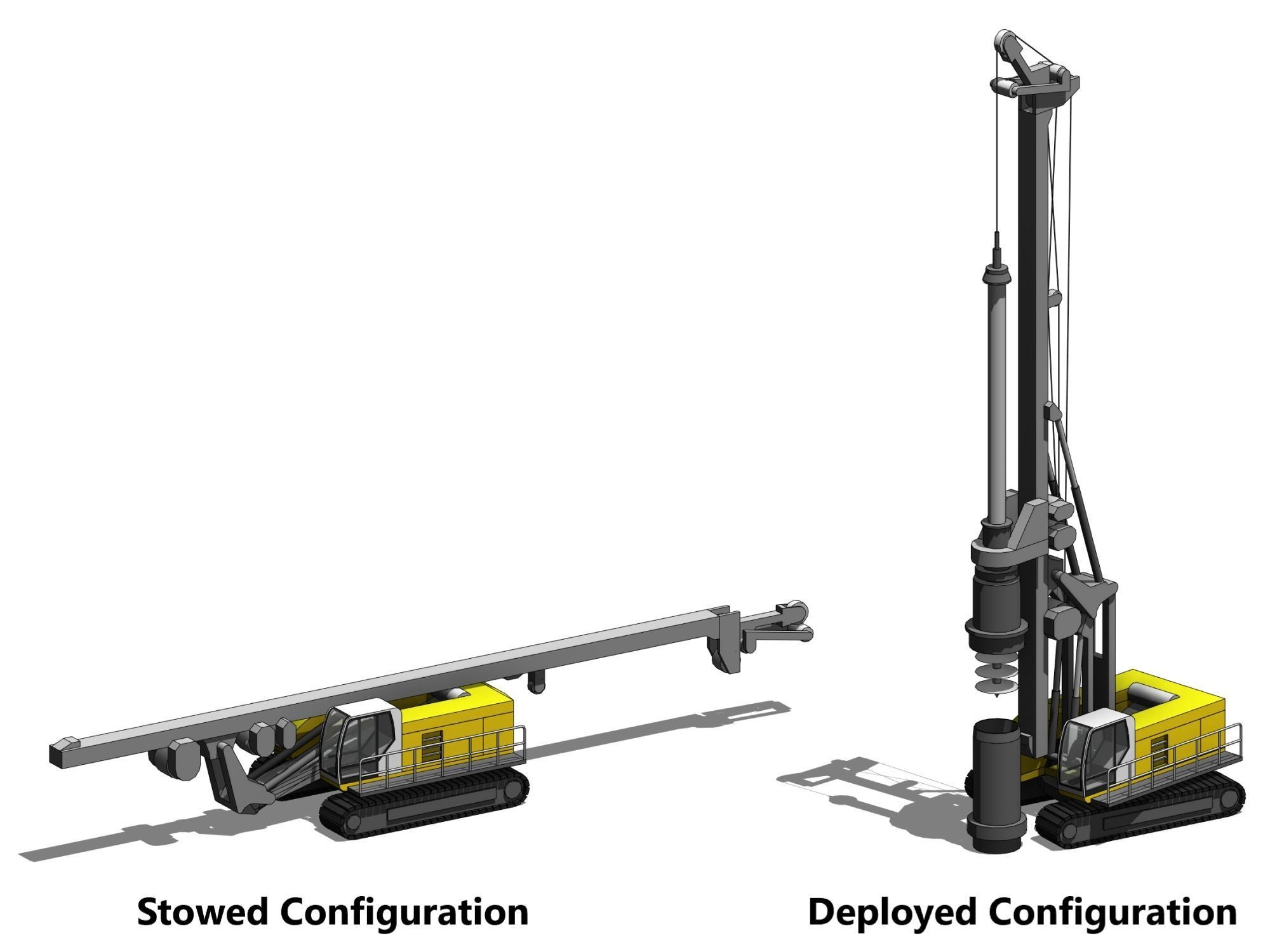Drilling and Piling Rig - Revit Family 3D model | CGTrader