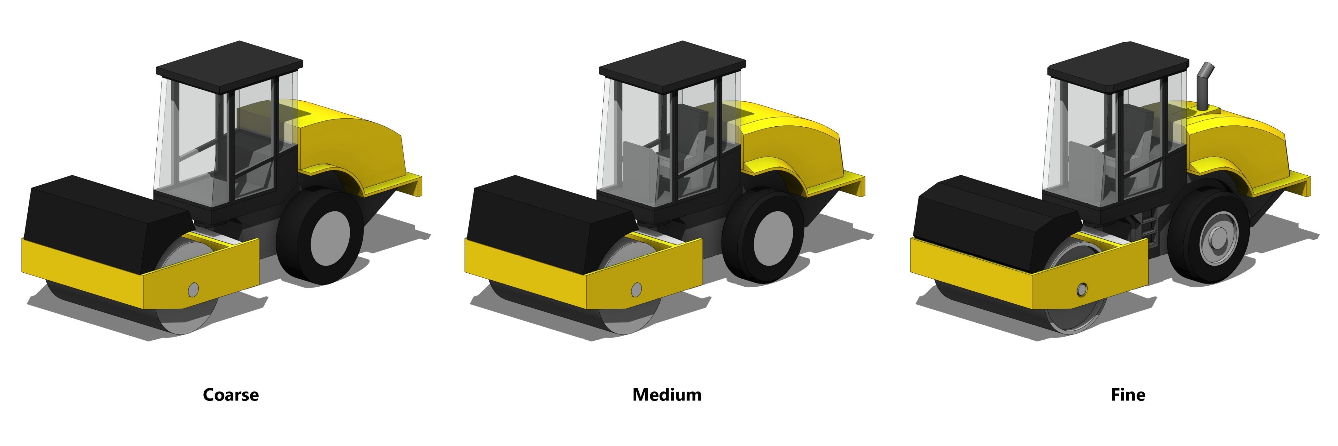Road Roller - Revit Family 3D model | CGTrader