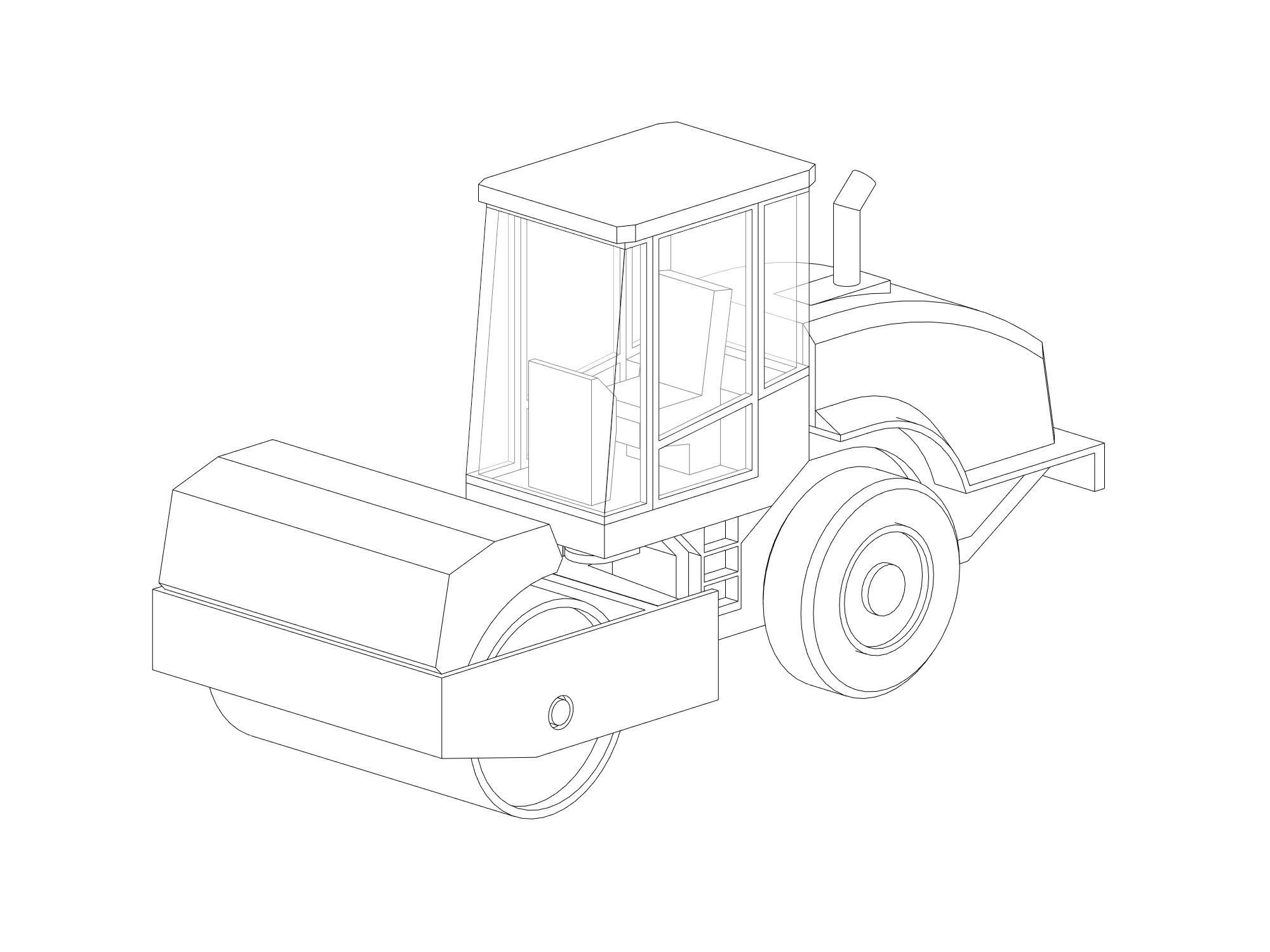 Road Roller - Revit Family 3D model | CGTrader