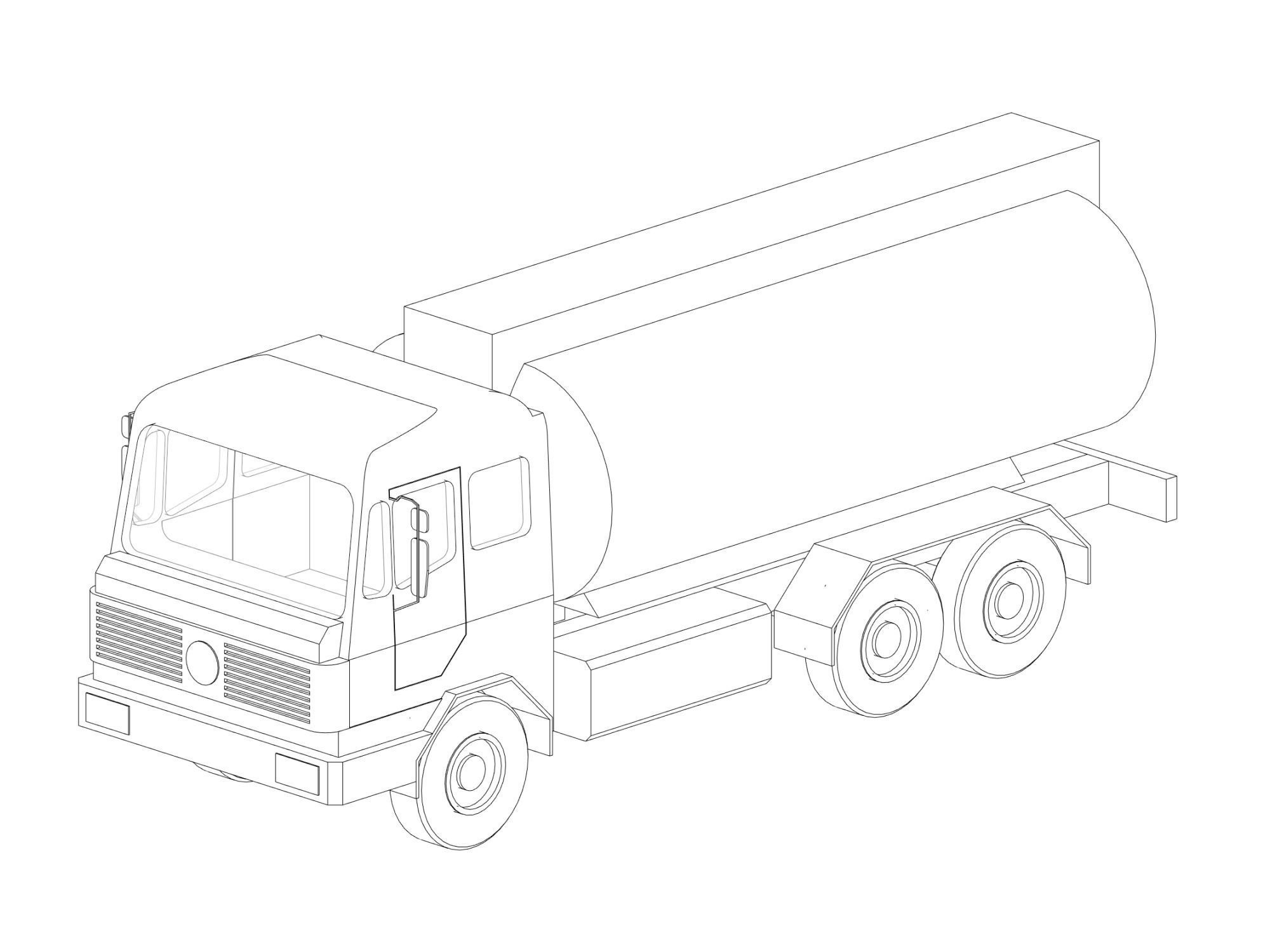 Tanker Truck - Revit Family 3D model | CGTrader