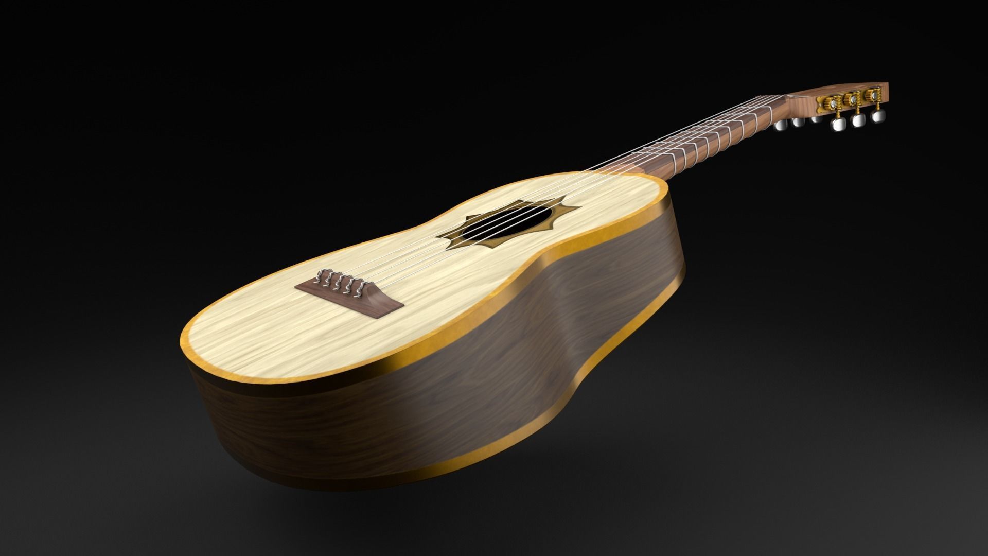 Mexican Vihuela Traditional Mariachi Acoustic Guitar 3d Model Cgtrader