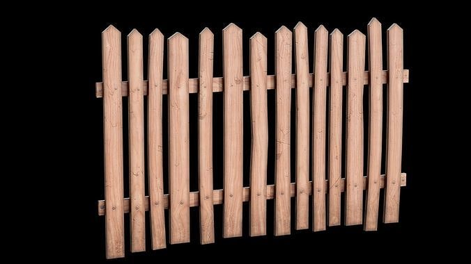 Segmented Wooden Fance free VR / AR / low-poly 3D model | CGTrader