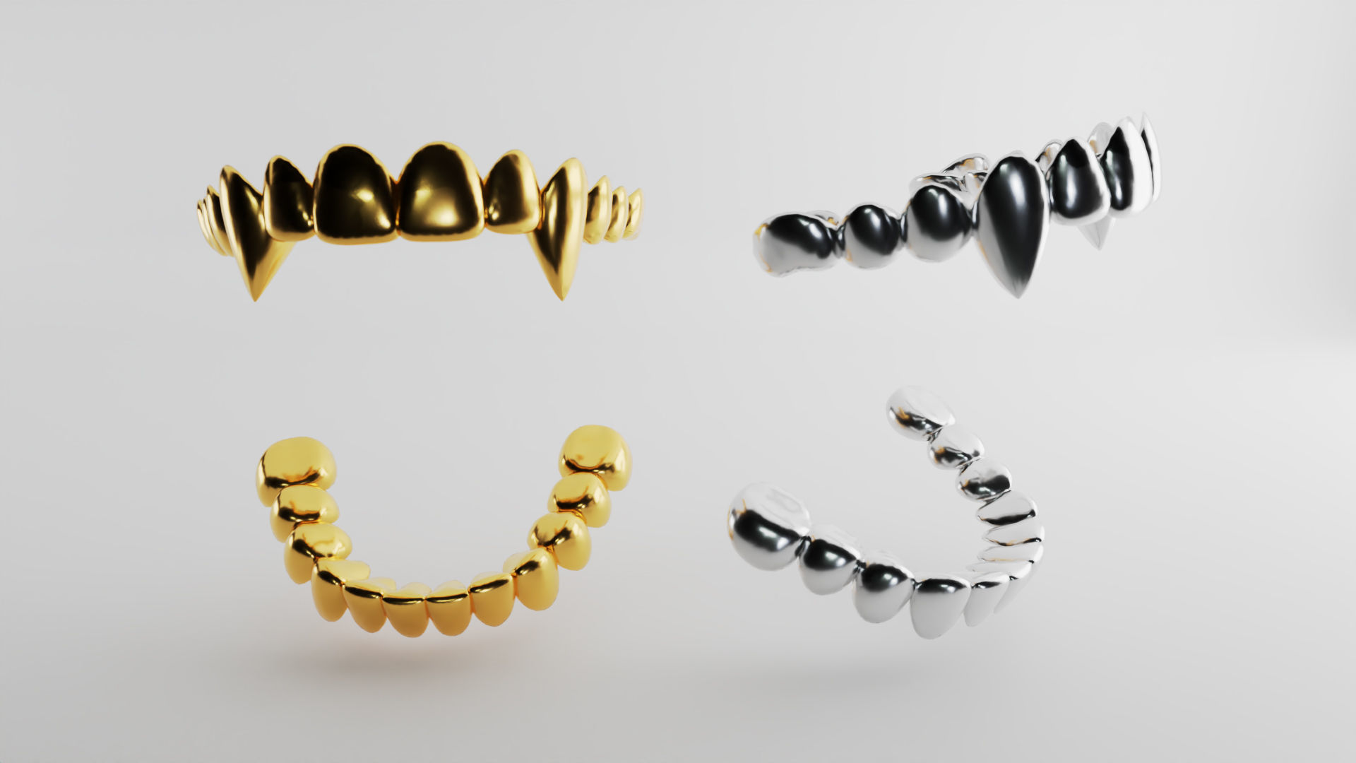 Grillz teeth 3D model | CGTrader