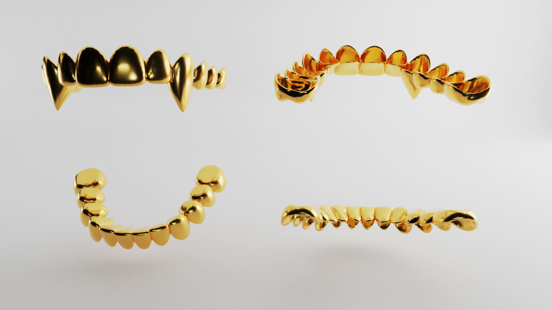 Grillz teeth 3D model | CGTrader