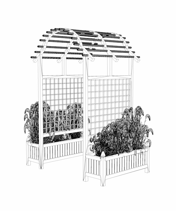 Planter Arch 02 free 3D model | CGTrader