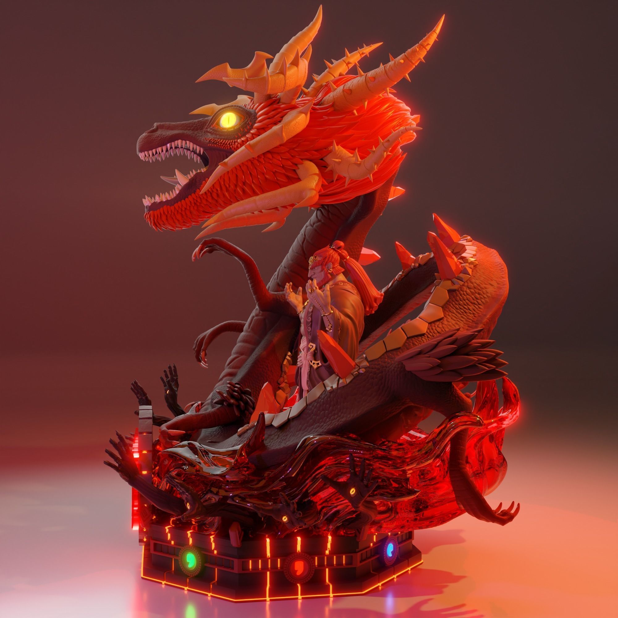 Ganondorf and Dragon TOTK 3D model 3D printable | CGTrader