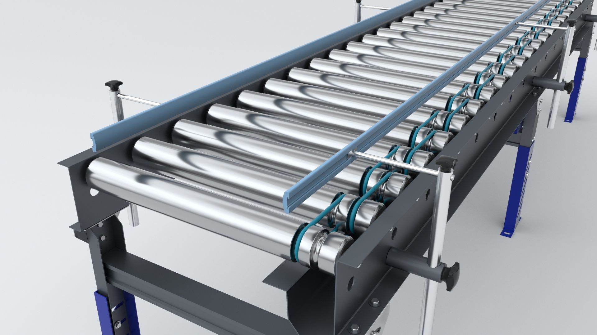 Roller Conveyor Adjustable and Rigged 3D model animated rigged | CGTrader