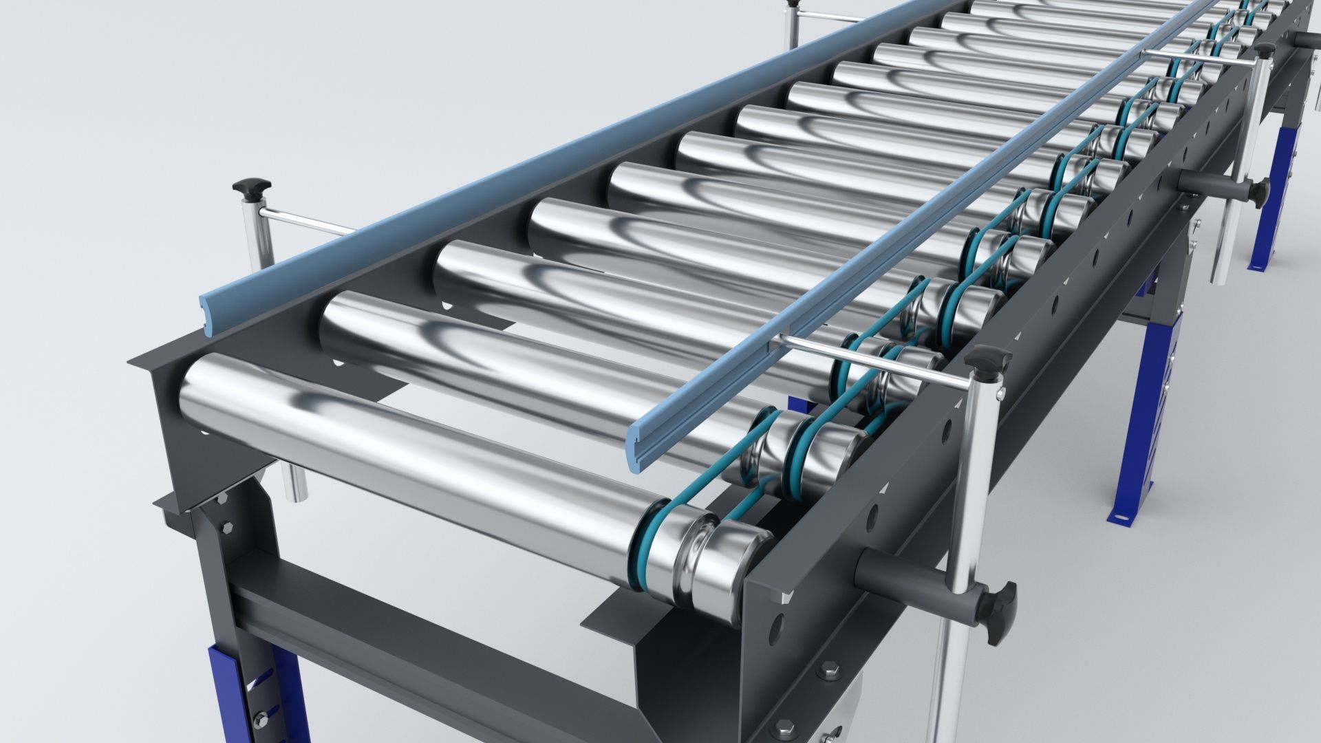 Roller Conveyor Adjustable and Rigged 3D model animated rigged | CGTrader