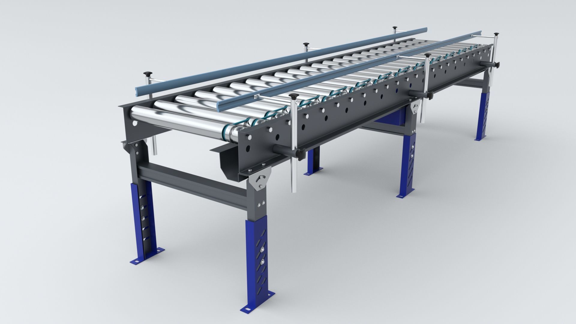 Roller Conveyor Adjustable and Rigged 3D model animated rigged | CGTrader