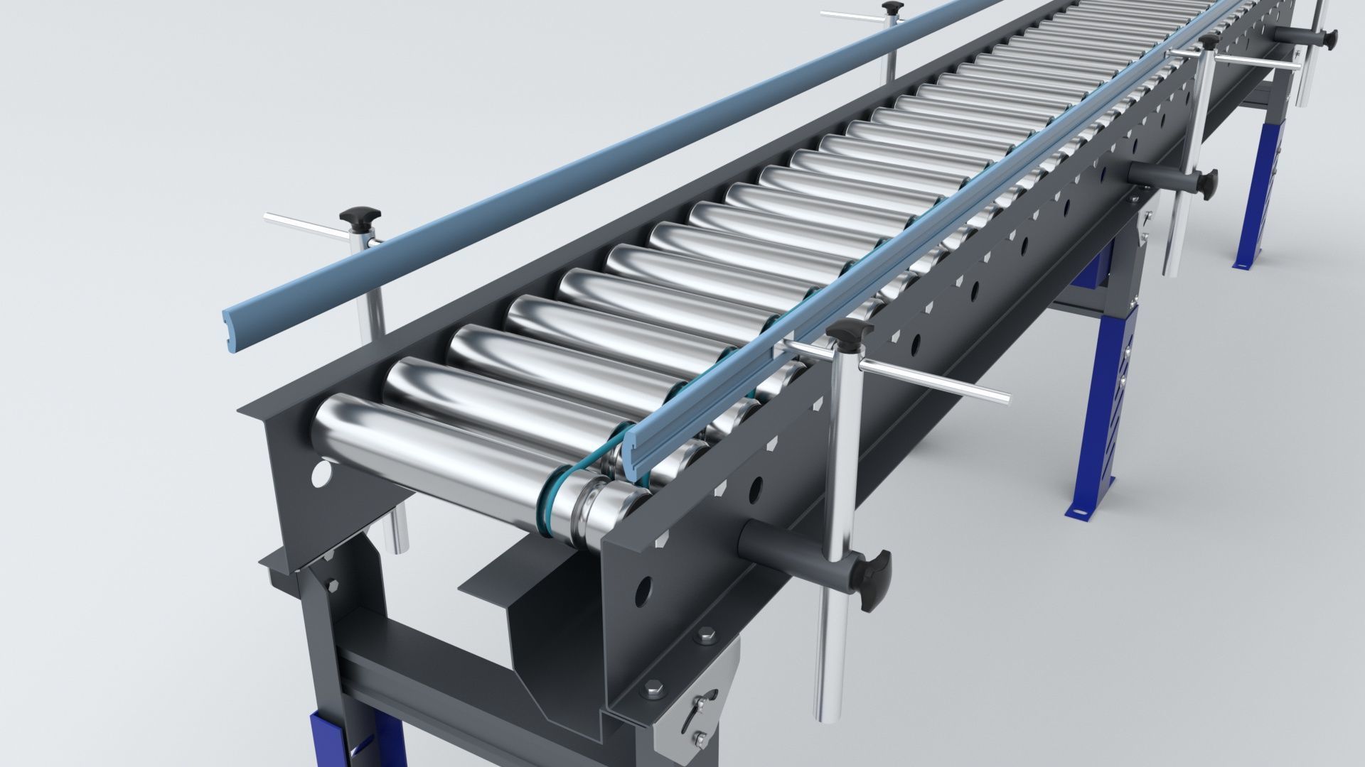 Roller Conveyor Adjustable and Rigged 3D model animated rigged | CGTrader