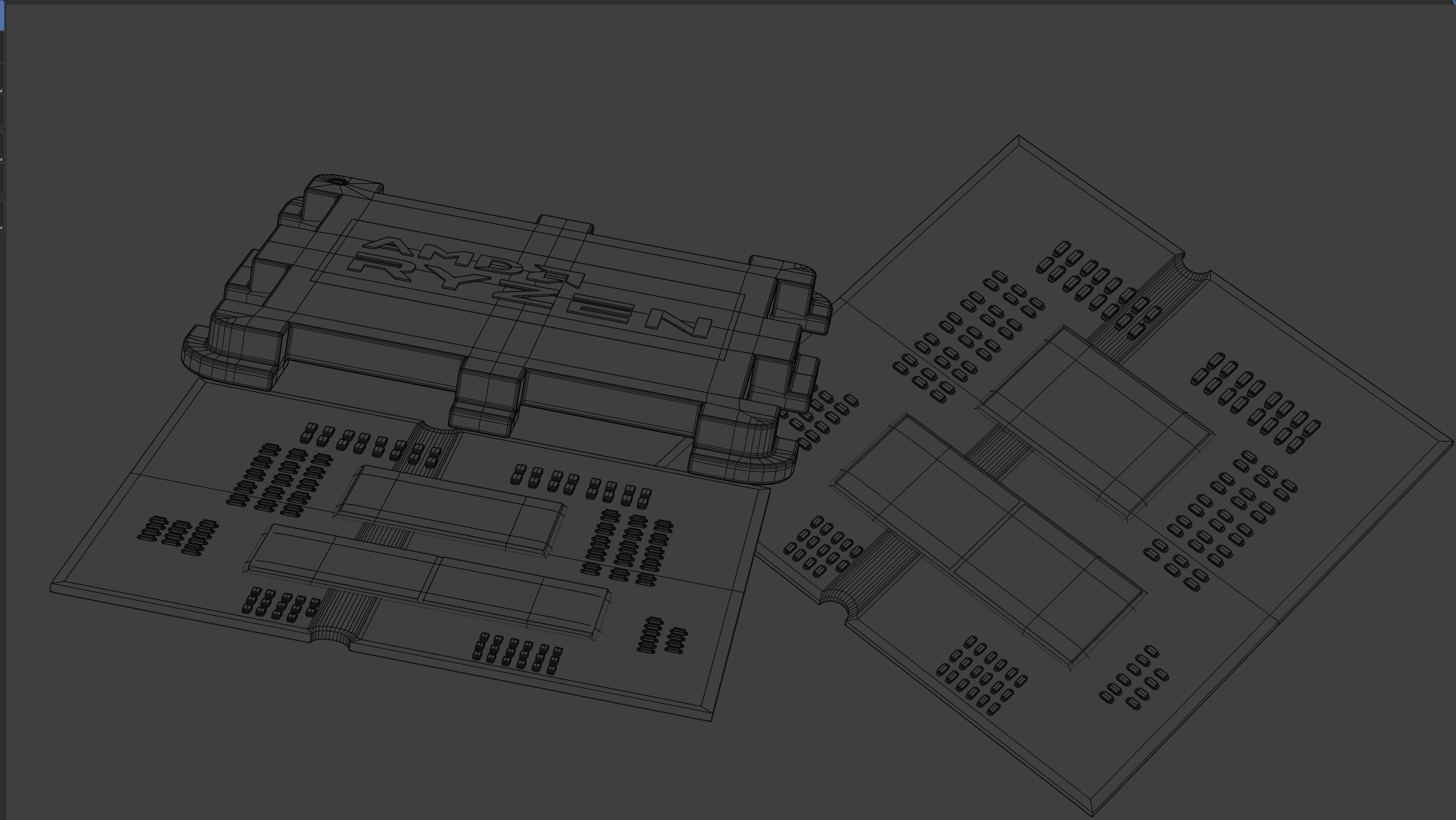 AMD RYZEN CPU 3D model | CGTrader
