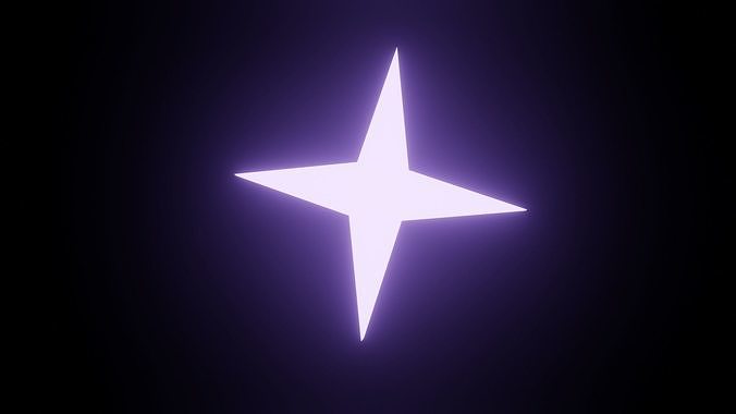 Glowing Purple Star free 3D model | CGTrader