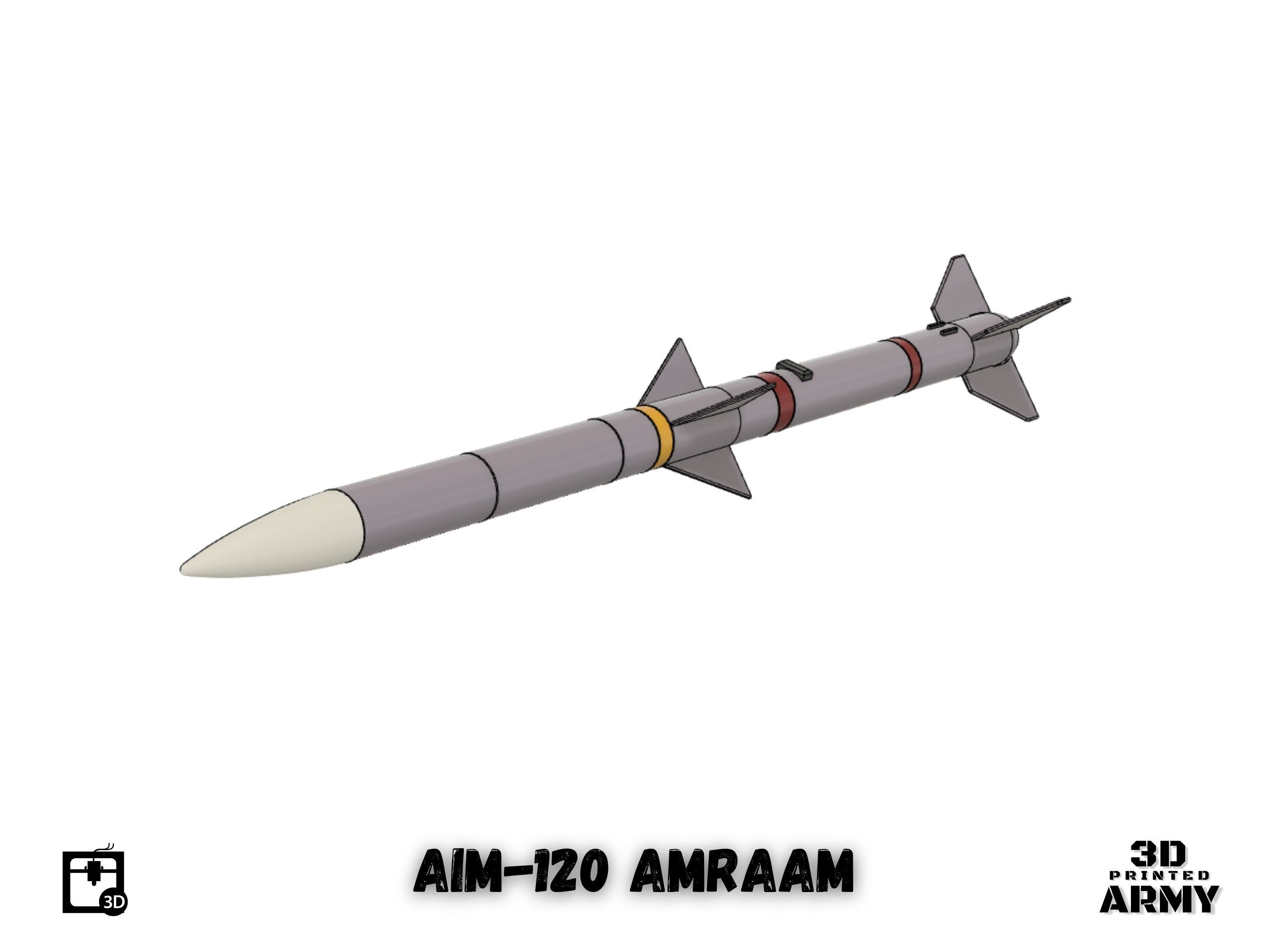 AIM-120 AMRAAM - 3D printing files for aeromodelling 3D model 3D ...