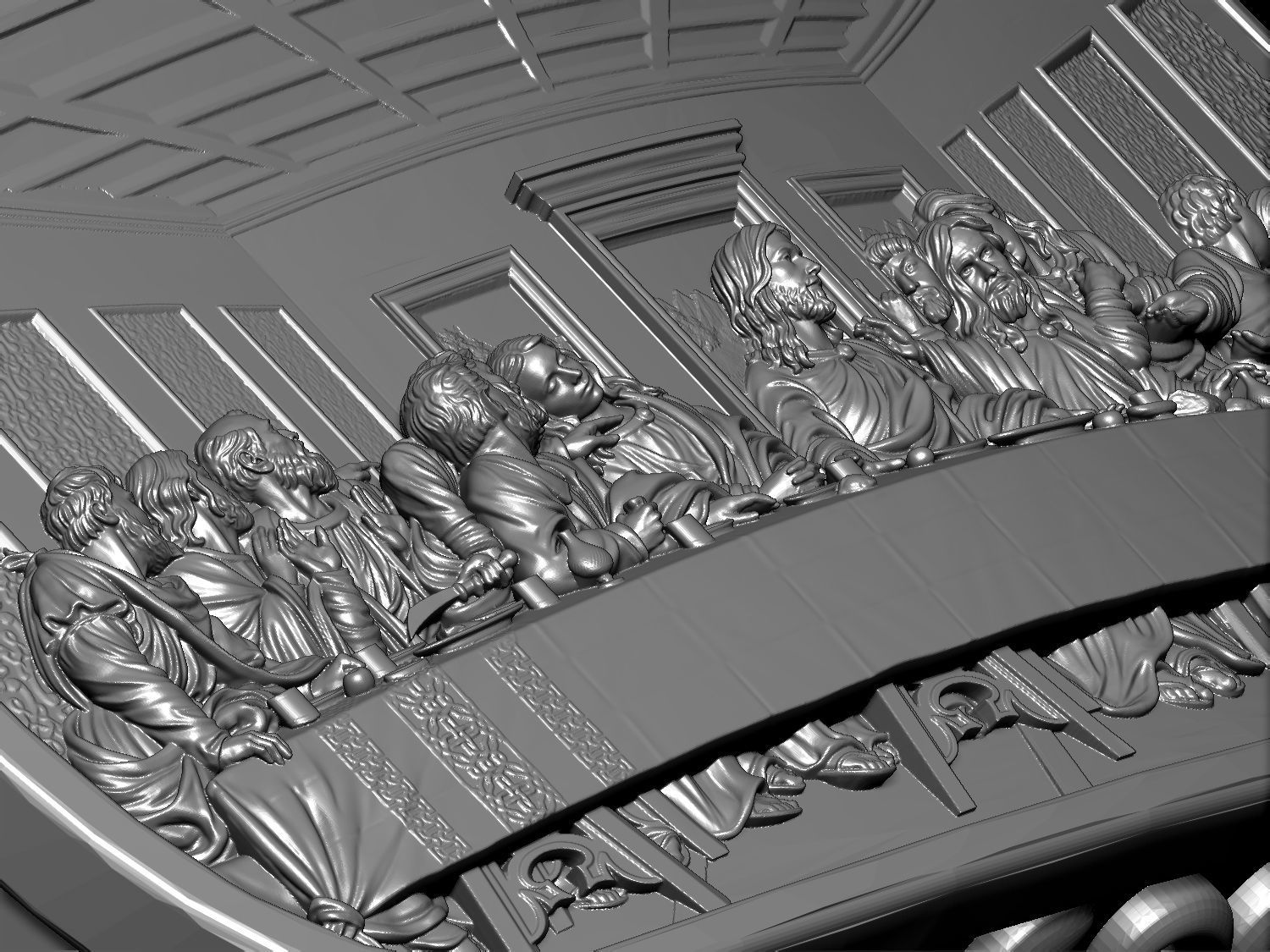 Jesus Christ The Last Supper ring 3D model 3D printable | CGTrader