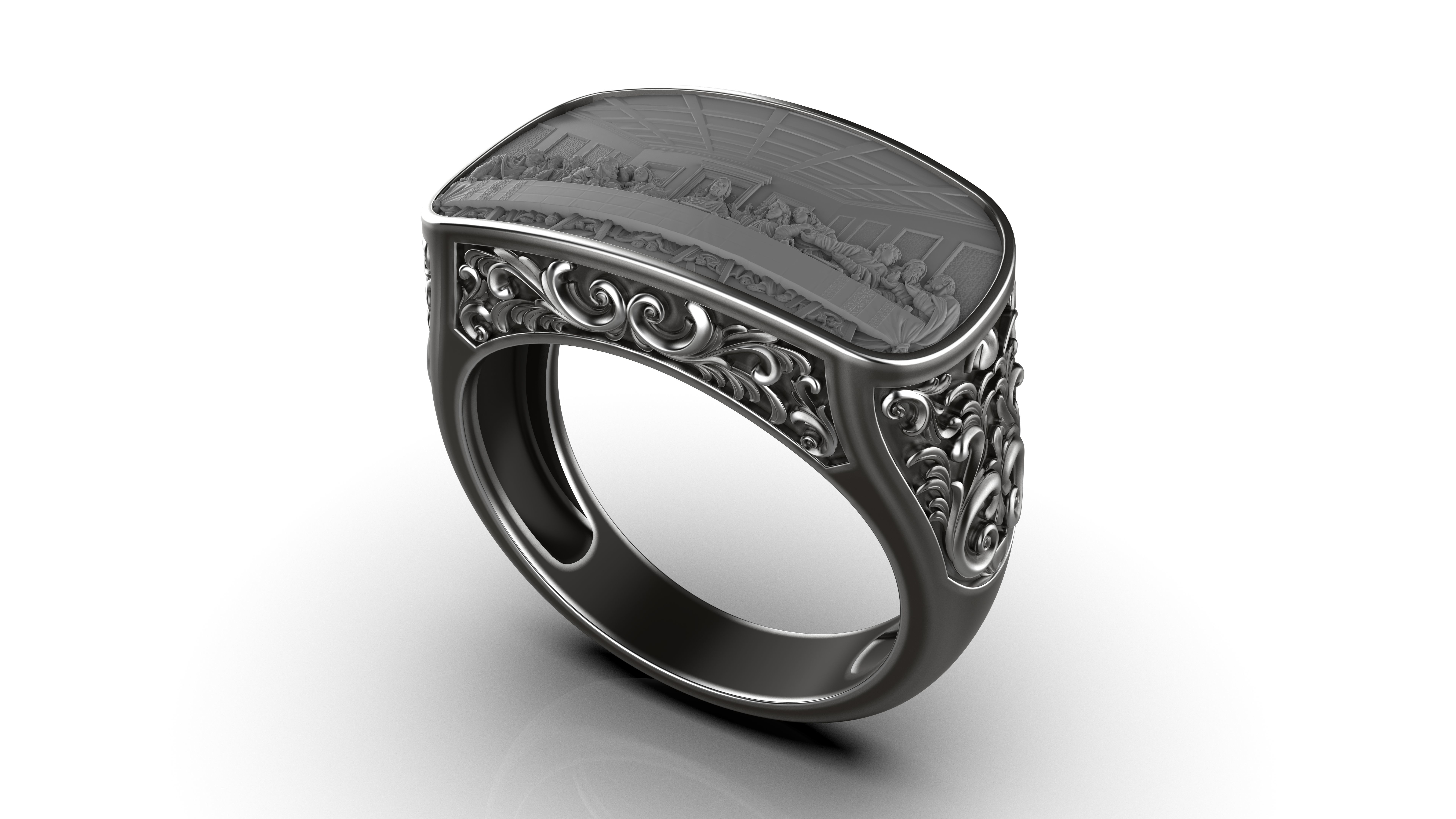 Jesus Christ The Last Supper ring 3D model 3D printable | CGTrader