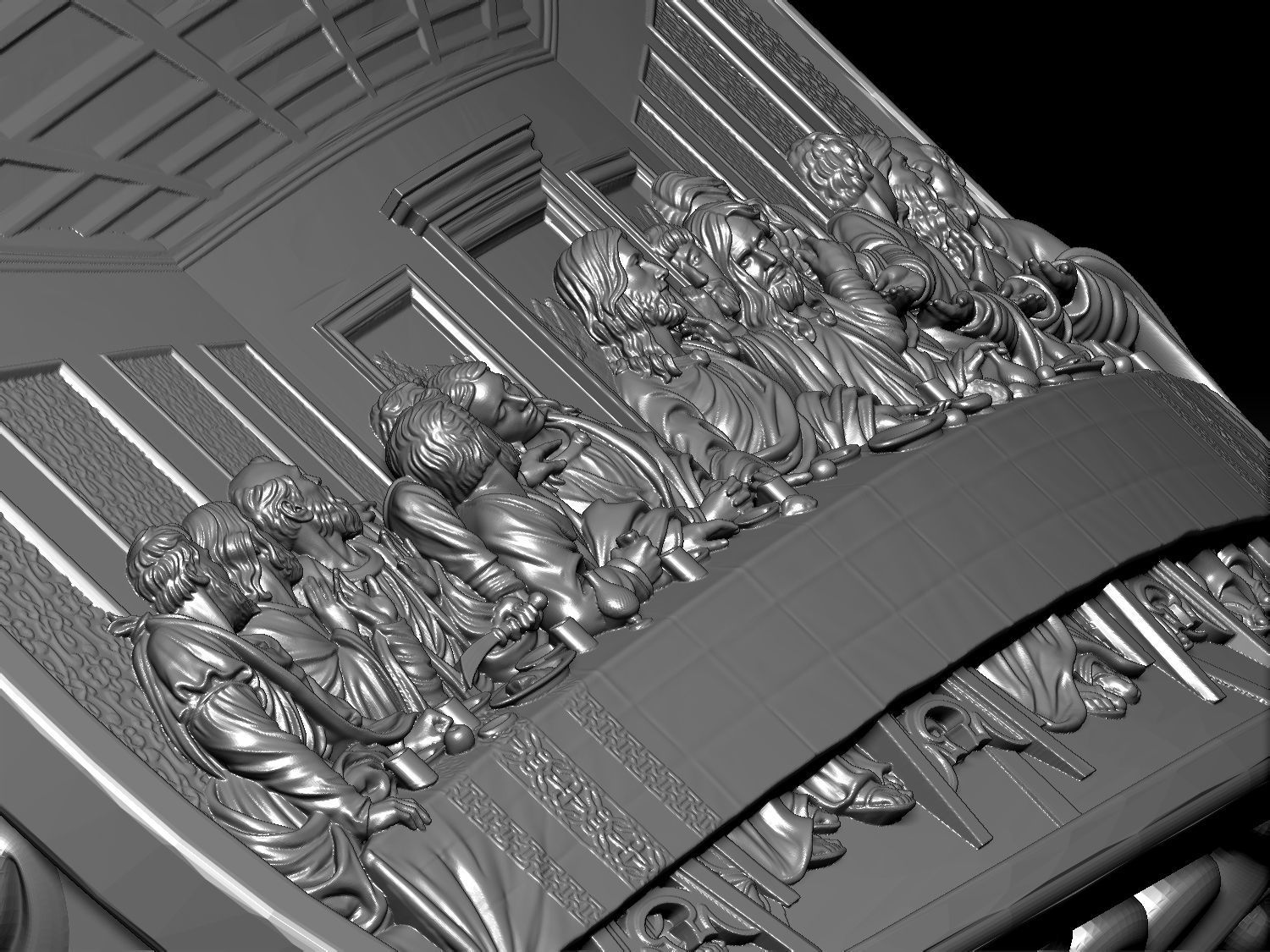Jesus Christ The Last Supper ring 3D model 3D printable | CGTrader