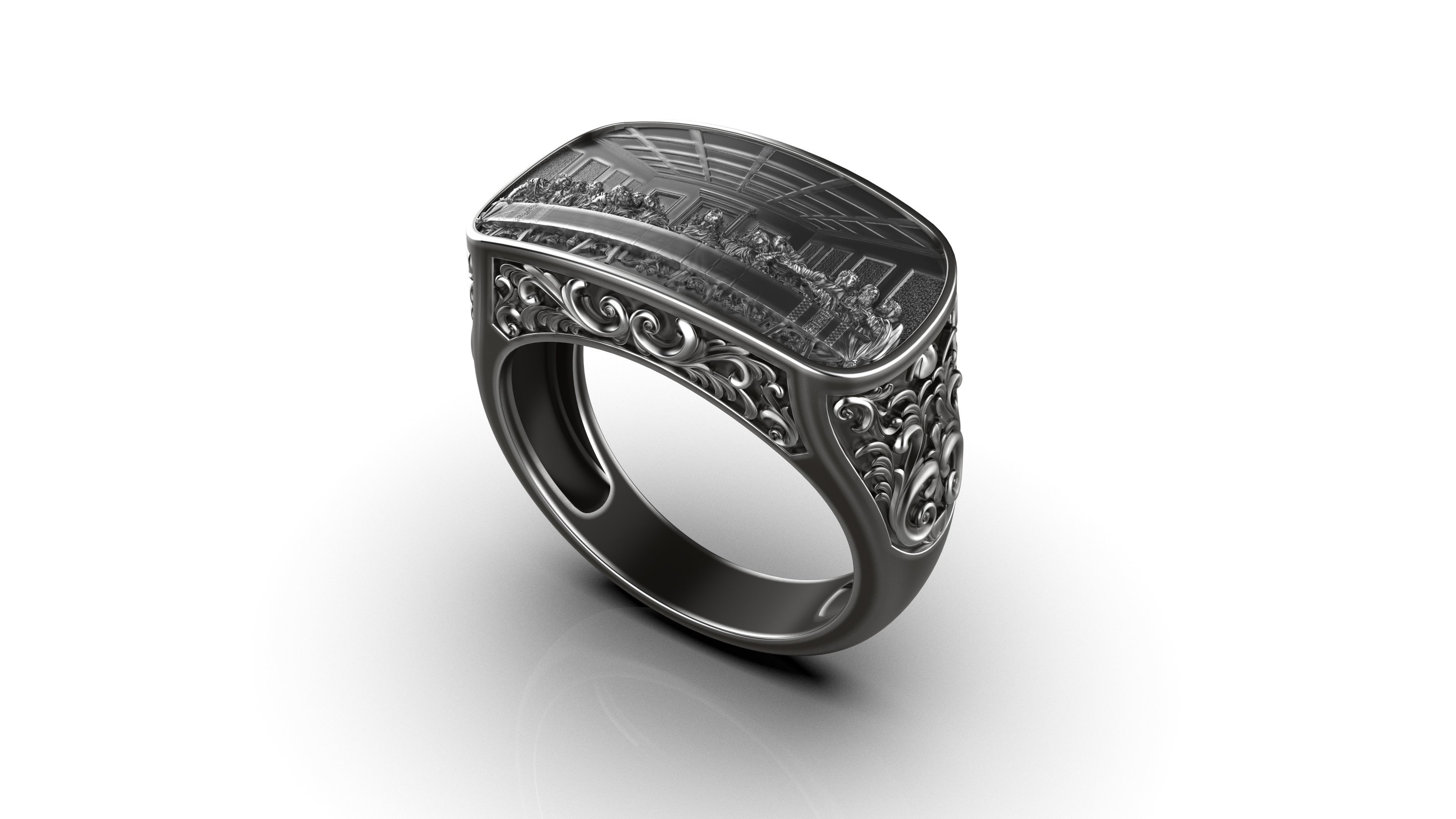 Jesus Christ The Last Supper ring 3D model 3D printable | CGTrader