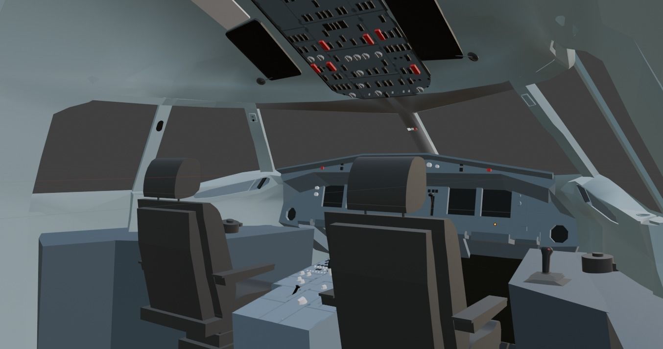 Airbus a320 family cockpit 3D model rigged | CGTrader