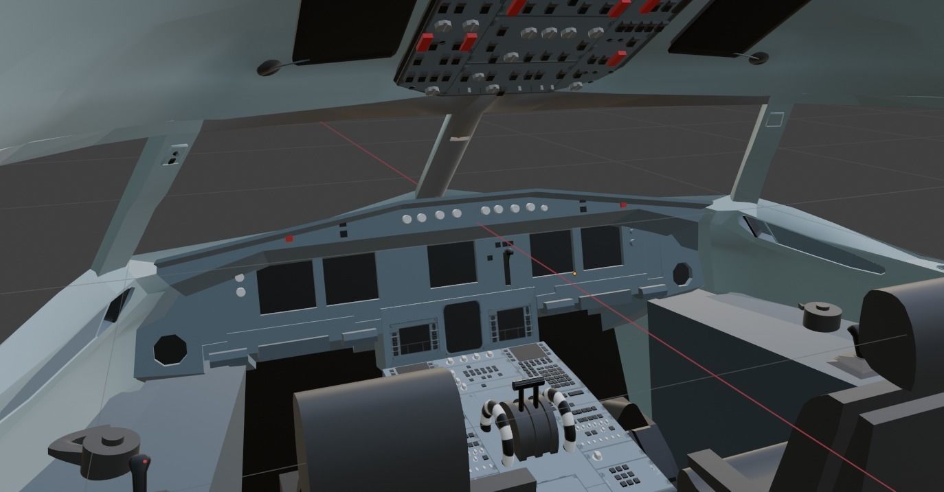 Airbus a320 family cockpit 3D model rigged | CGTrader