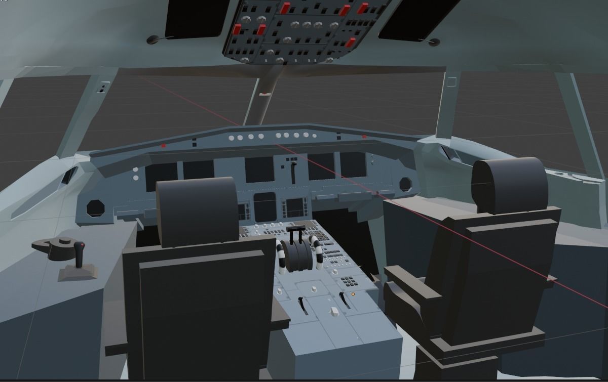 Airbus a320 family cockpit 3D model rigged | CGTrader