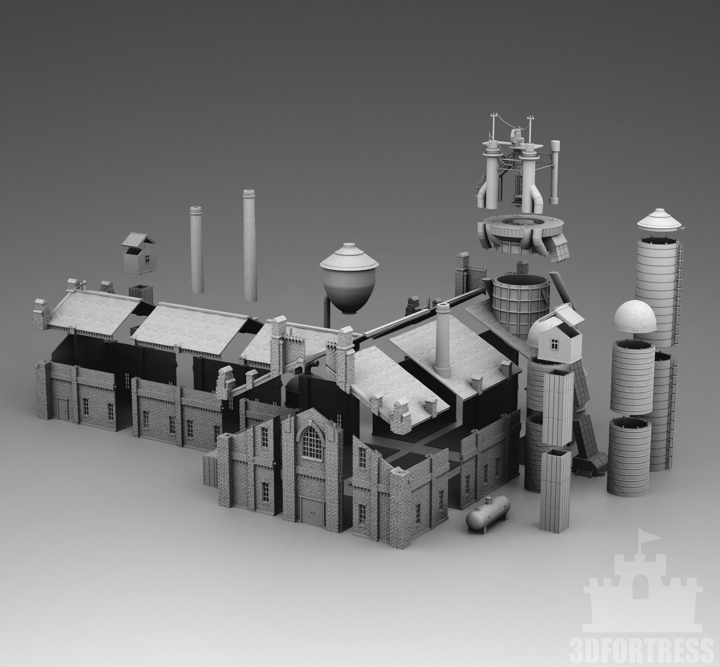 Manufacturing complex 3D model 3D printable | CGTrader