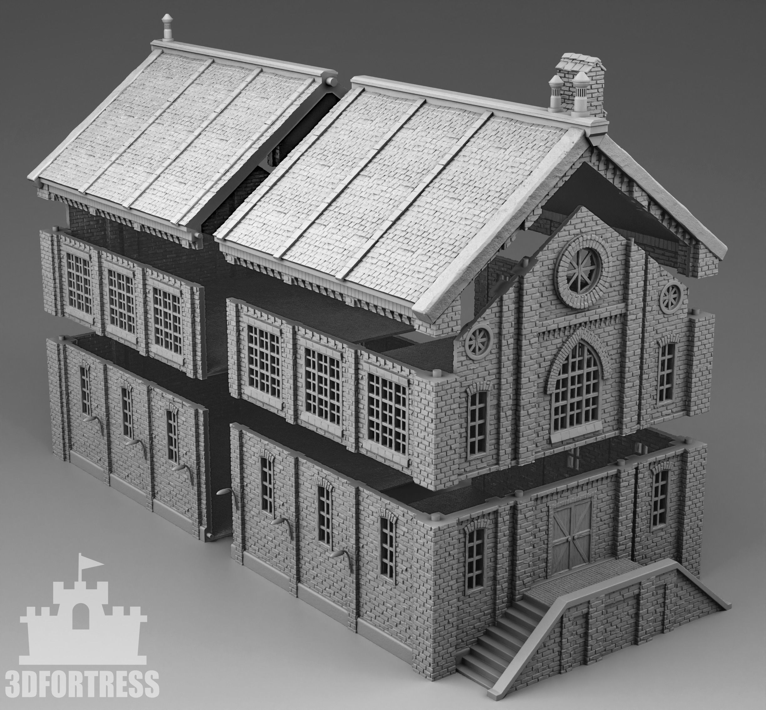 Brick storage 3D model 3D printable | CGTrader