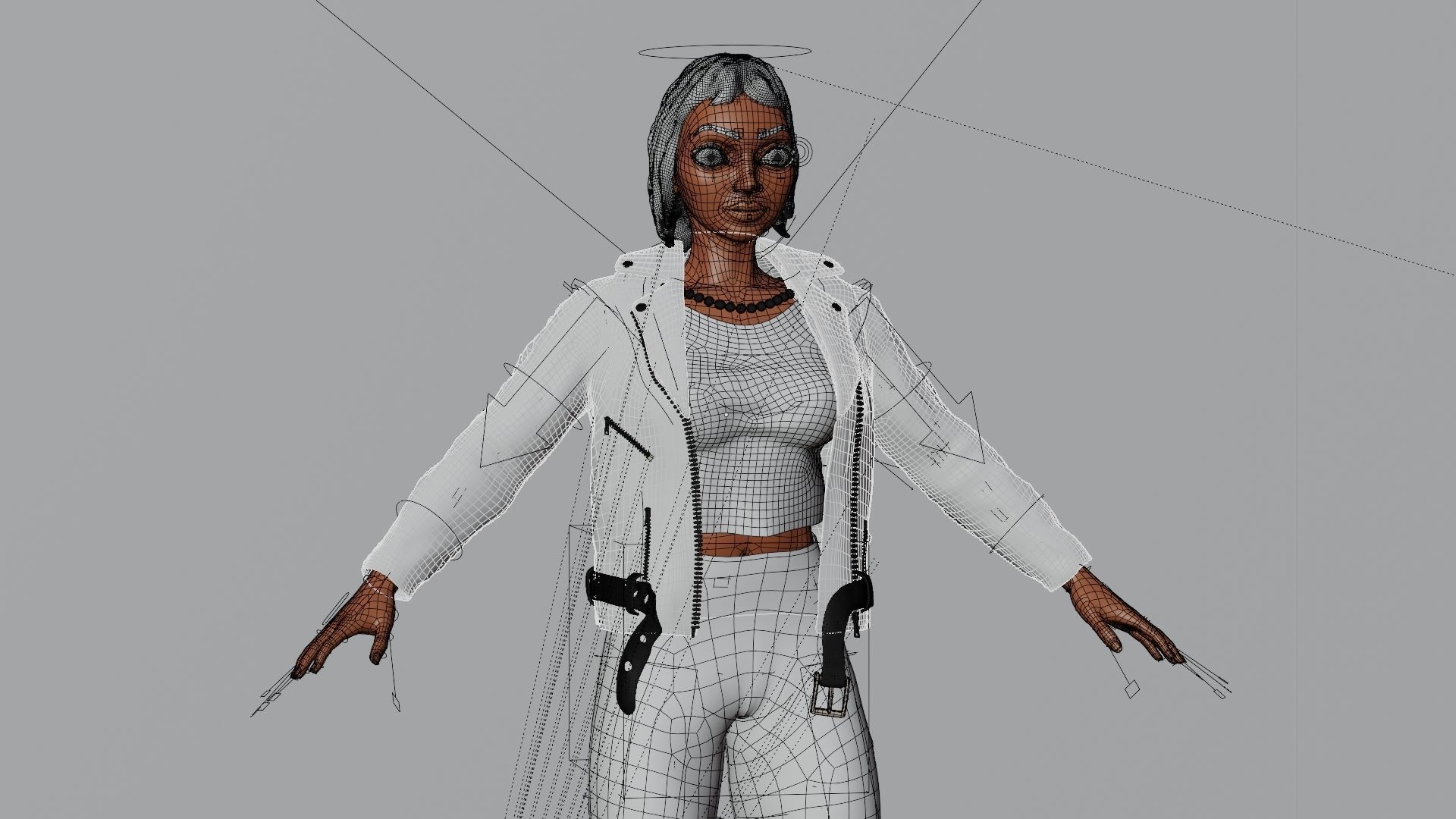 The Biker Girl 3d Model Rigged Cgtrader
