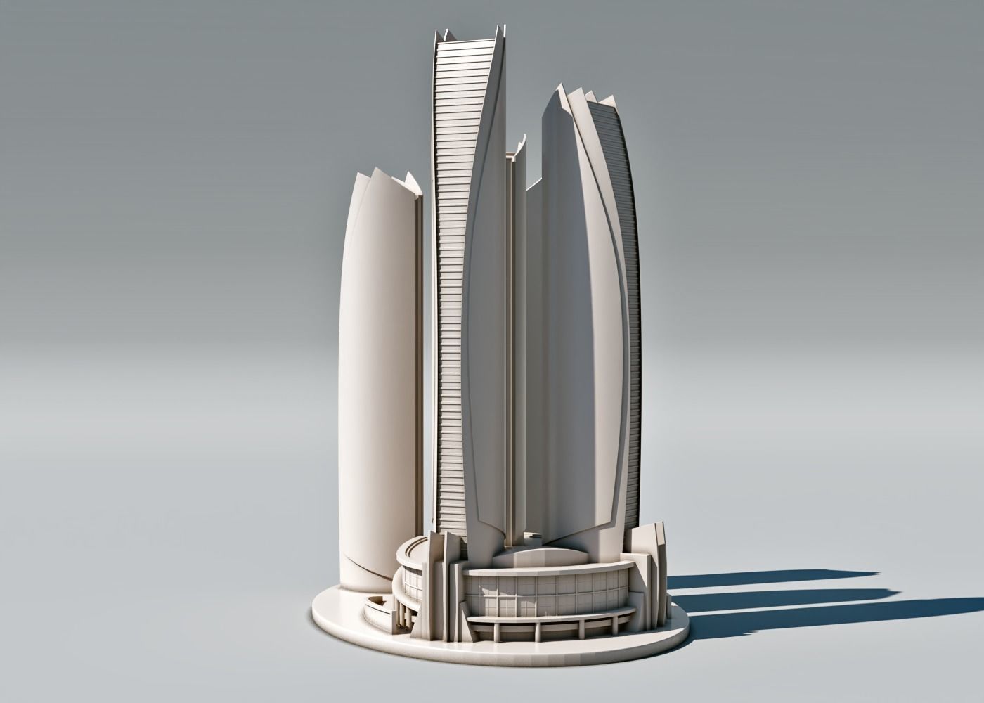 Abu dhabi Buildings - landmarks collection 3D model 3D printable | CGTrader
