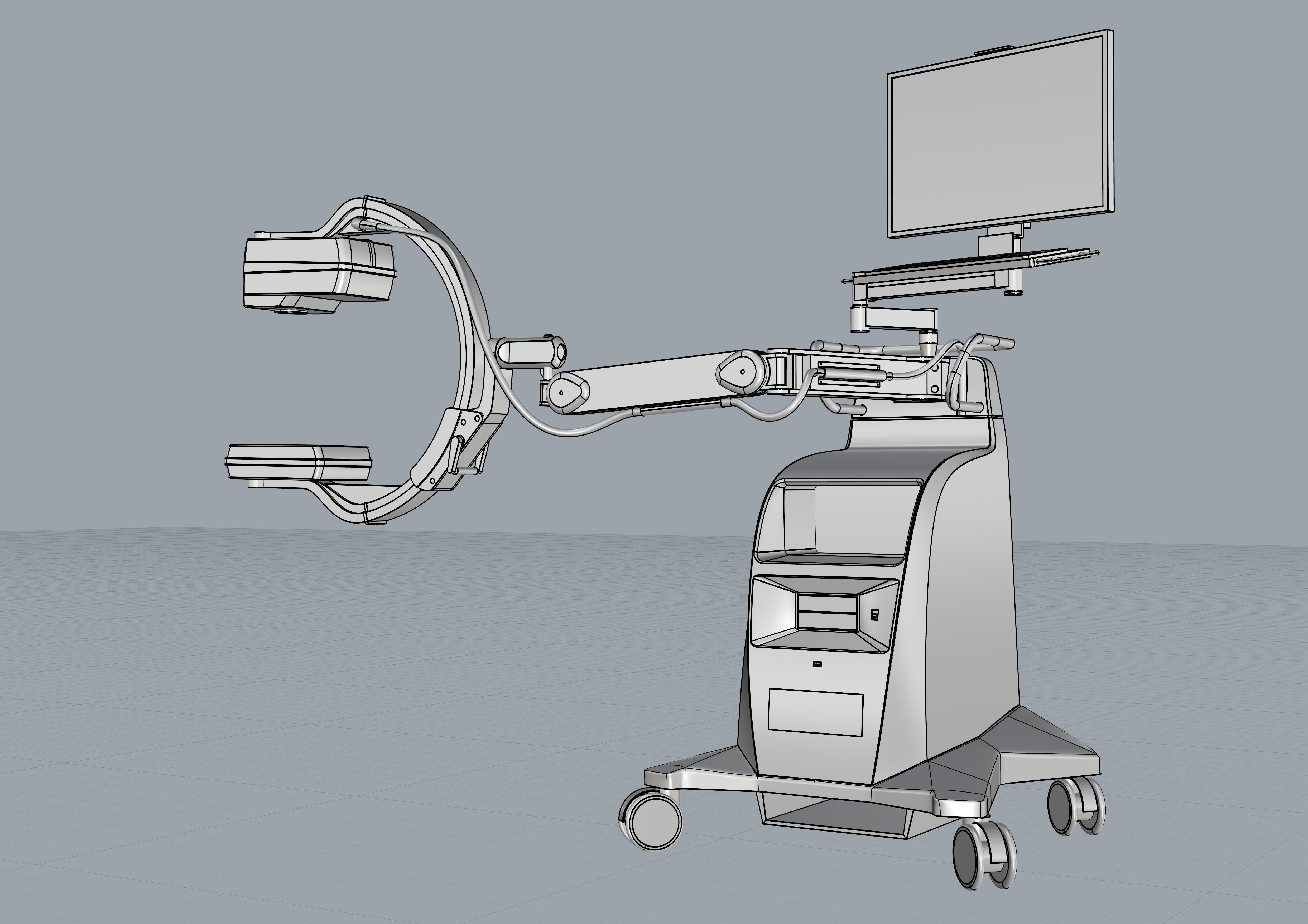 Mini C-arm X-ray Machine Fluoroscan InSight 3D model | CGTrader