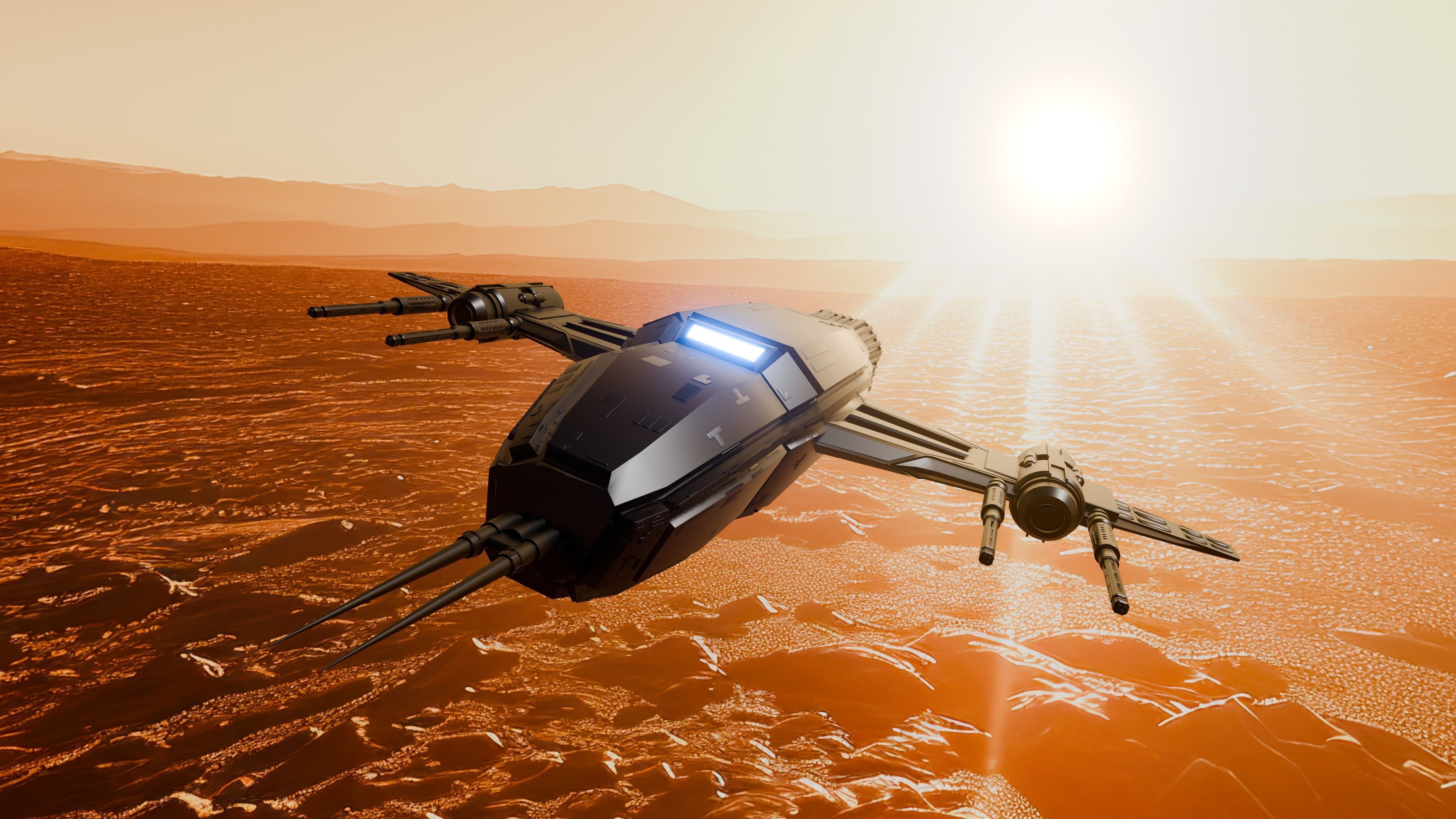 ufo shuttle spaceship spacecraft free 3D model | CGTrader