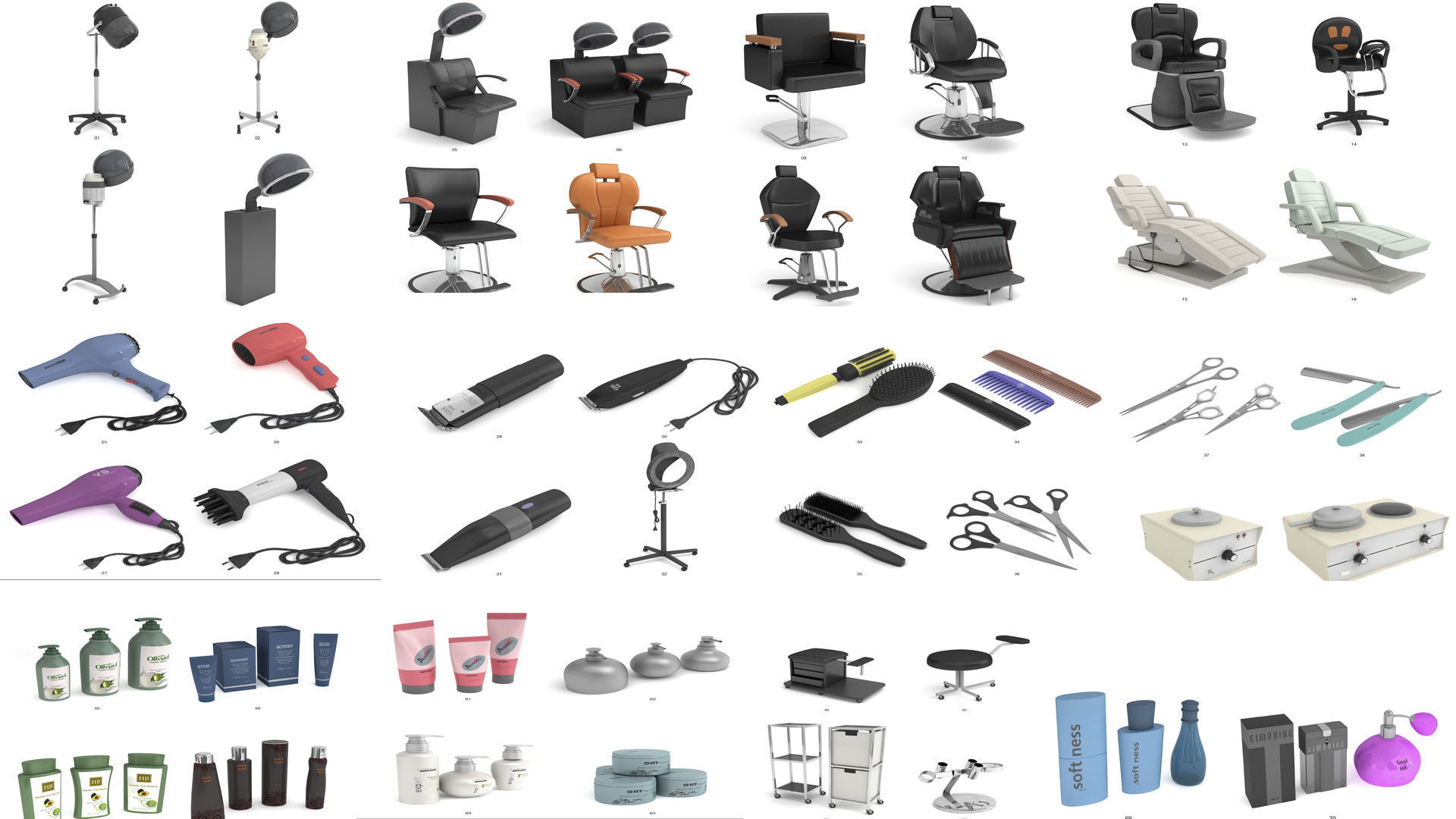 Salon Revit Family Furniture model 3D model | CGTrader