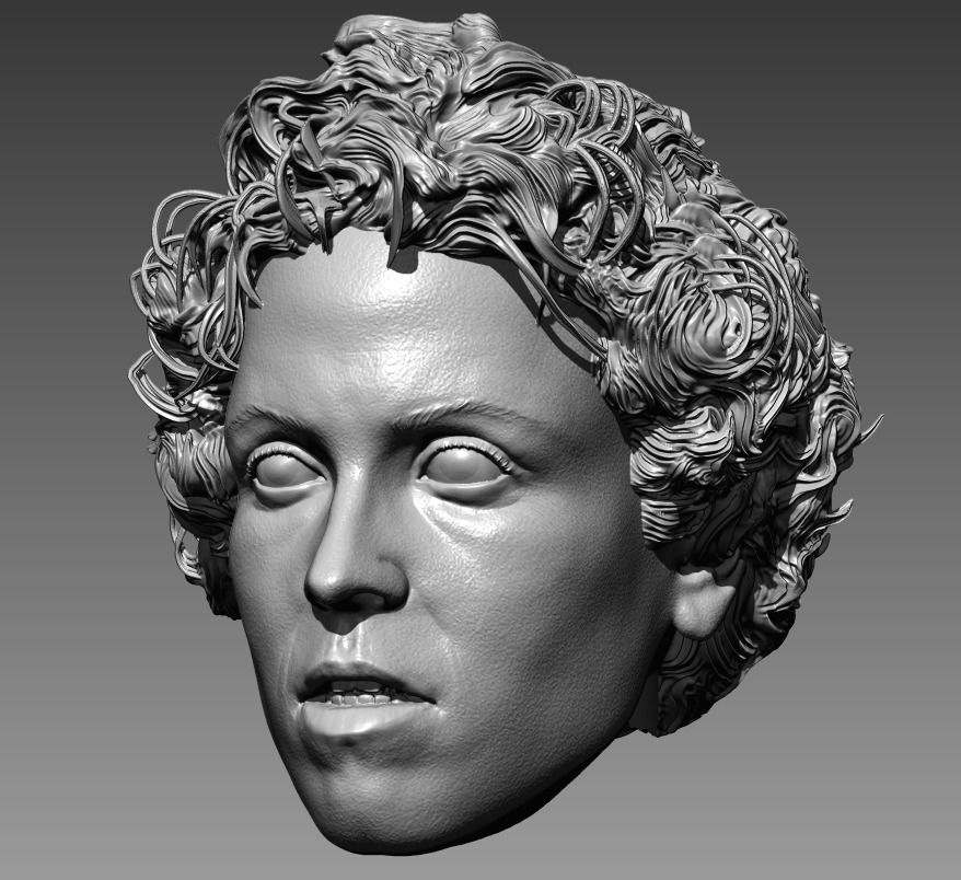 Sigourney Weaver- Ellen Ripley headsculpt 3D model 3D printable | CGTrader