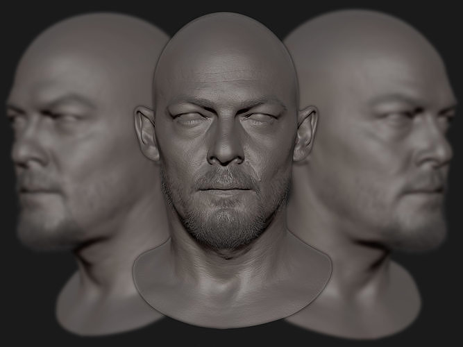 Norman Reedus likeness sculpt 3D model | CGTrader