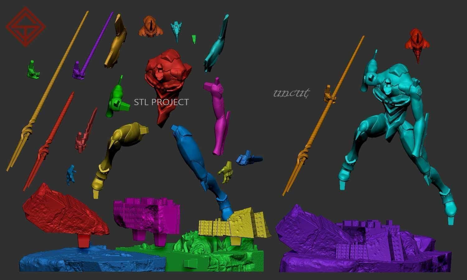 Neon Genesis 3D model 3D printable | CGTrader