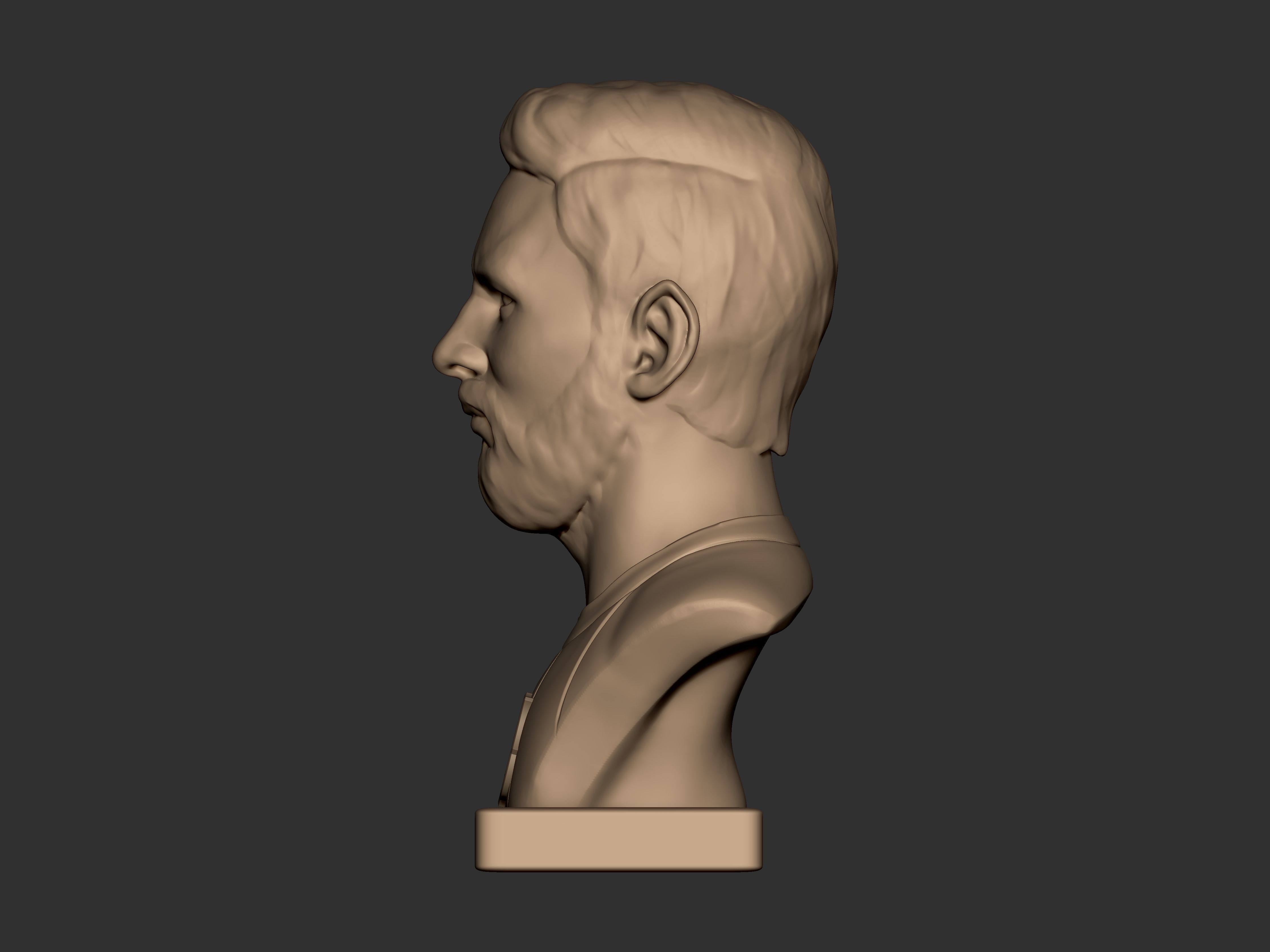 Lionel Messi 3d bust for printing 3D print model 3D model 3D printable ...
