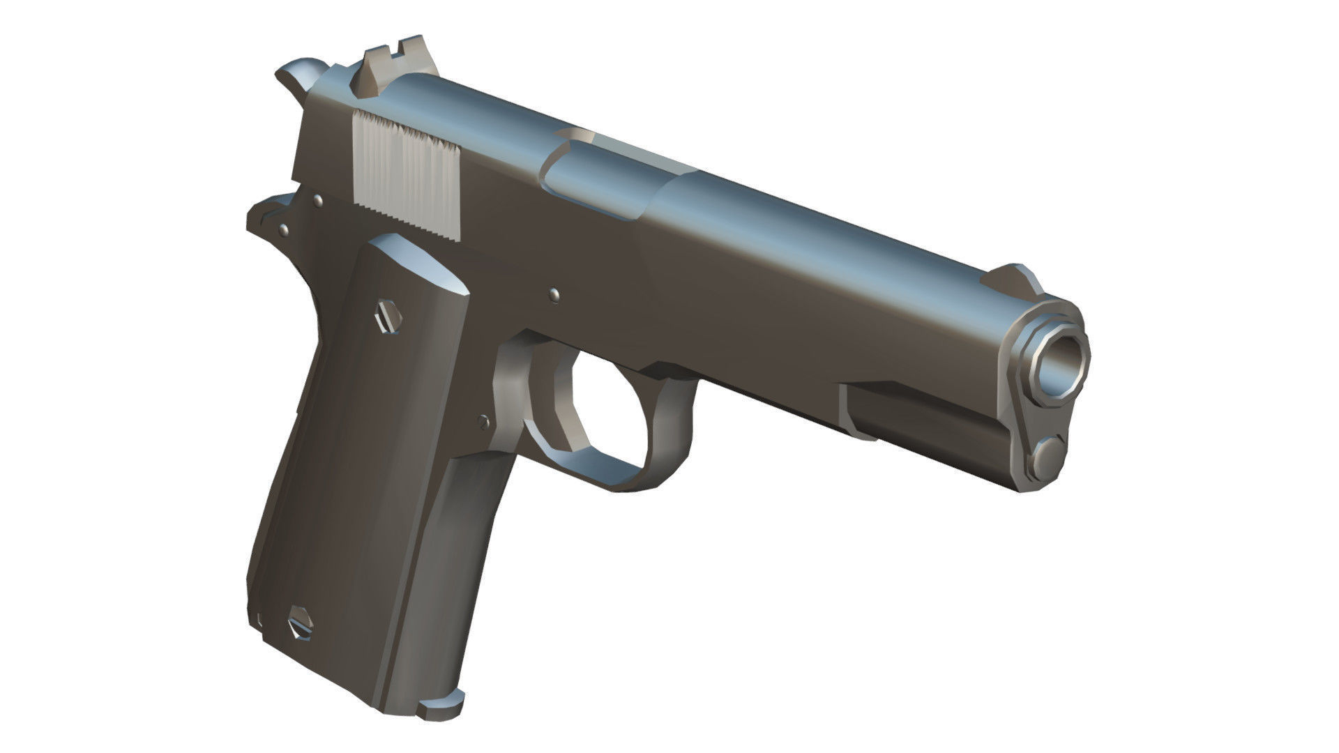 Pistol with Engravings free VR / AR / low-poly 3D model | CGTrader