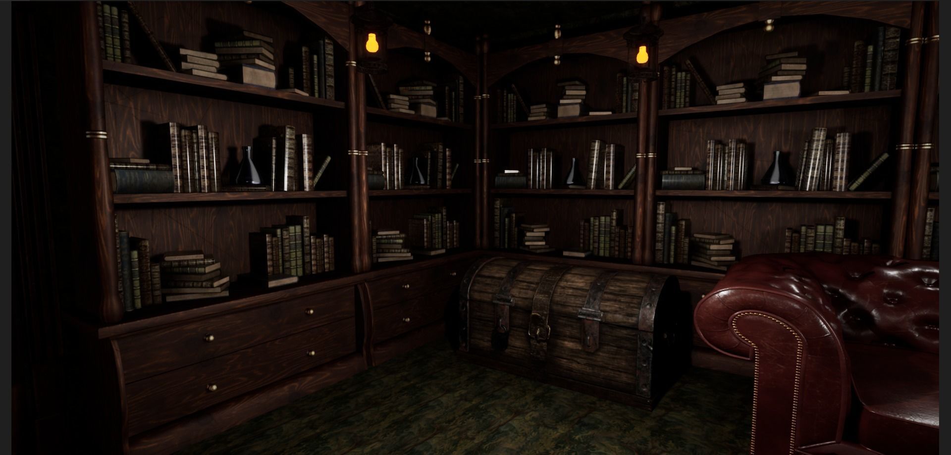 Cozy Library - Unreal Engine free 3D model | CGTrader