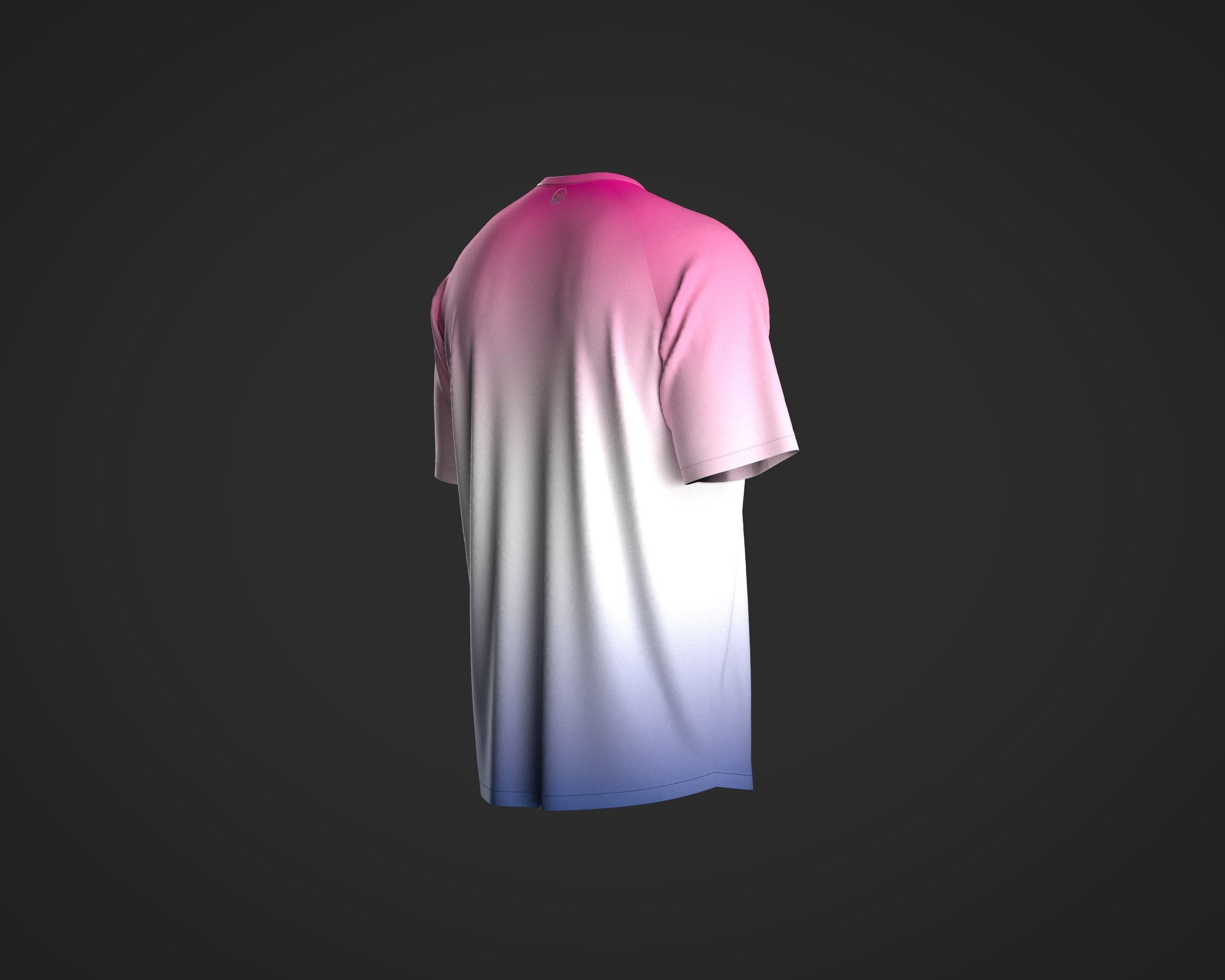 Mens ombre effect raglan t-shirt 3D model | CGTrader